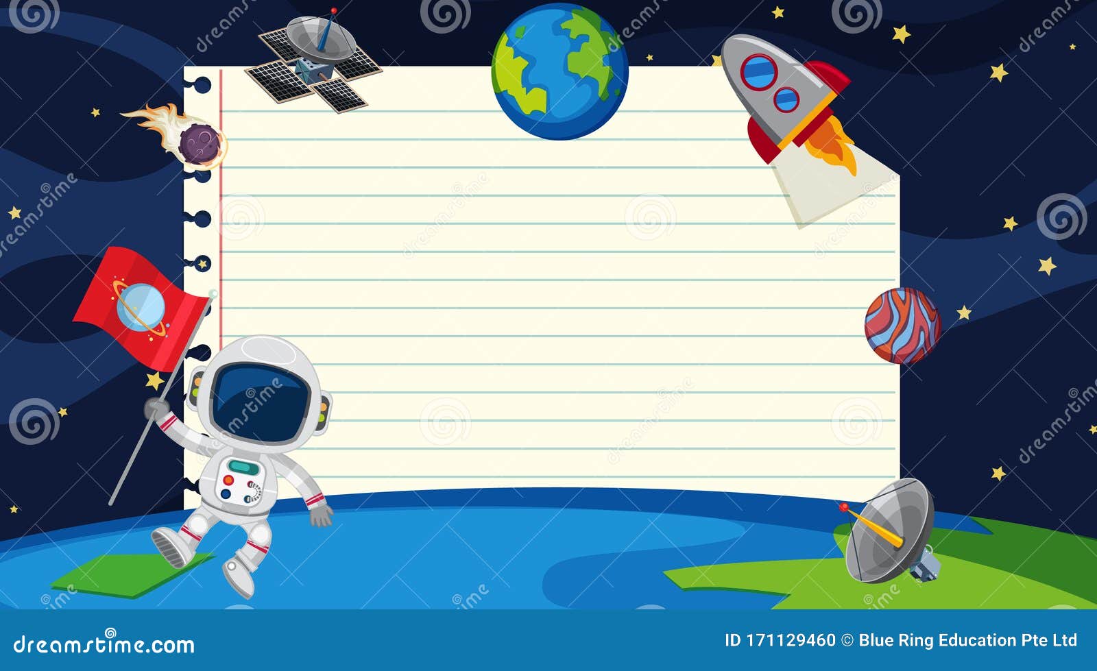 Paper Template with Space in Background Stock Illustration ...
