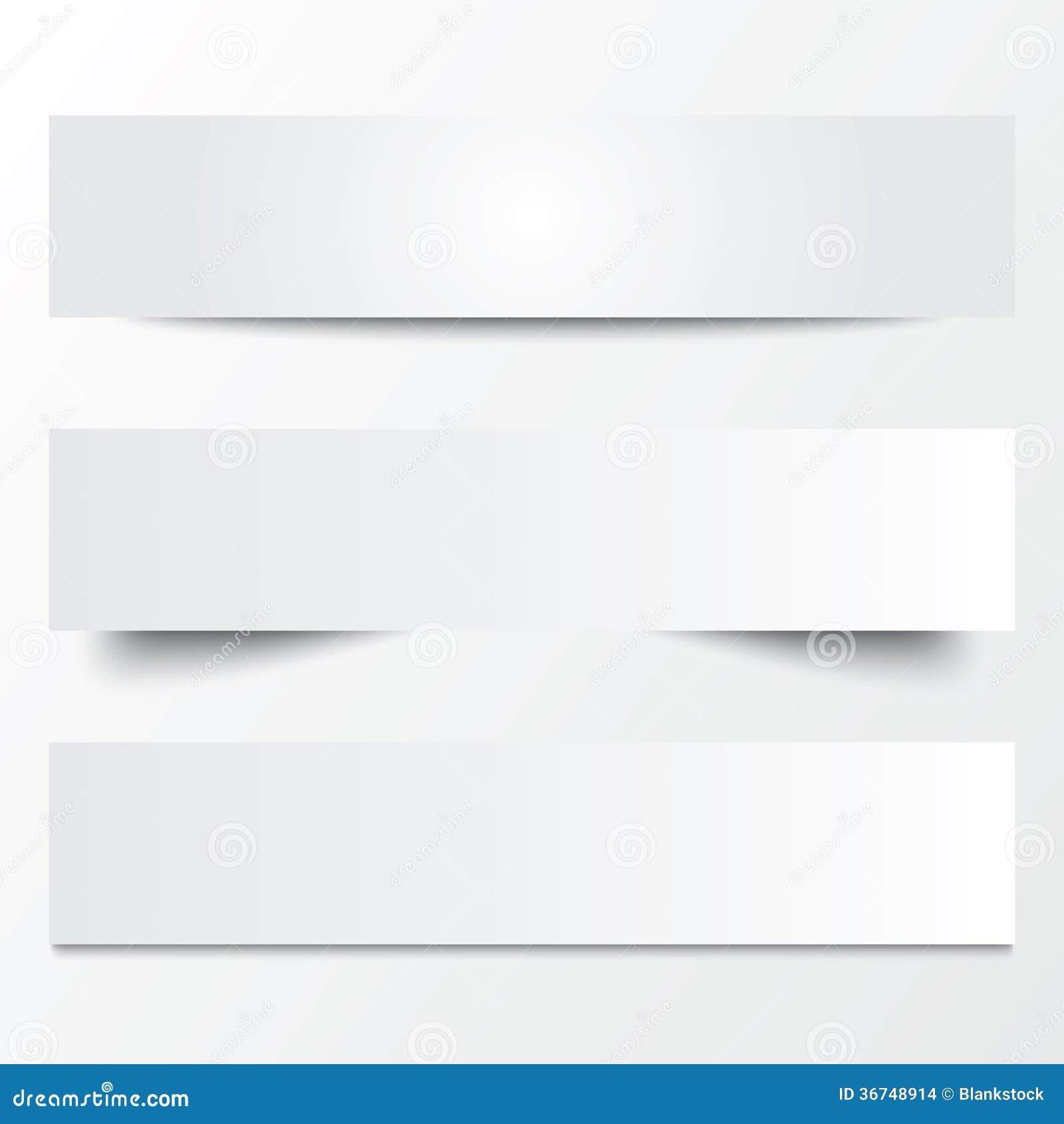 Paper Templates. Collection of Papers with Shadows Stock Illustration ...