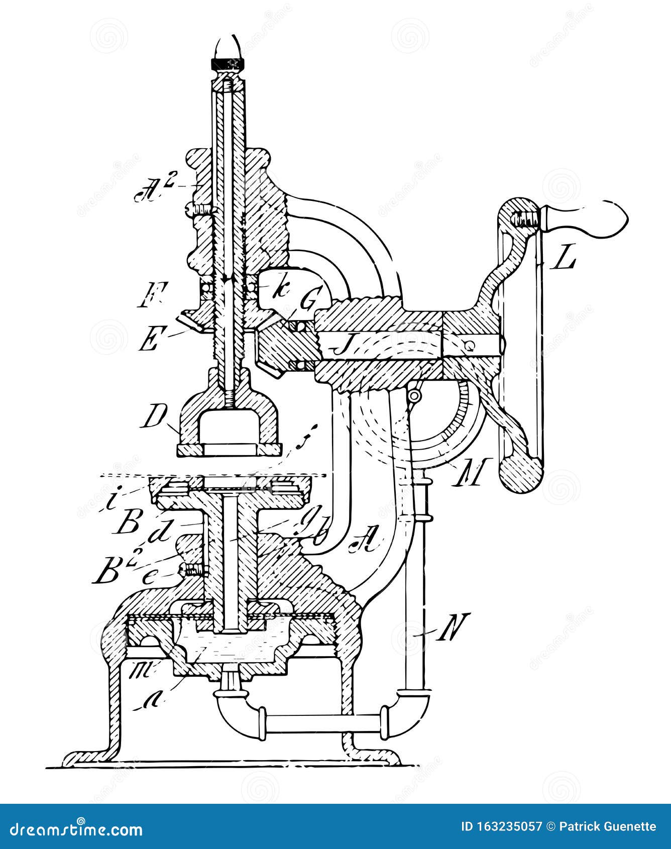 Testing Machine Tensile Strength Of 100 Tons, Vintage Engraving Cartoon ...
