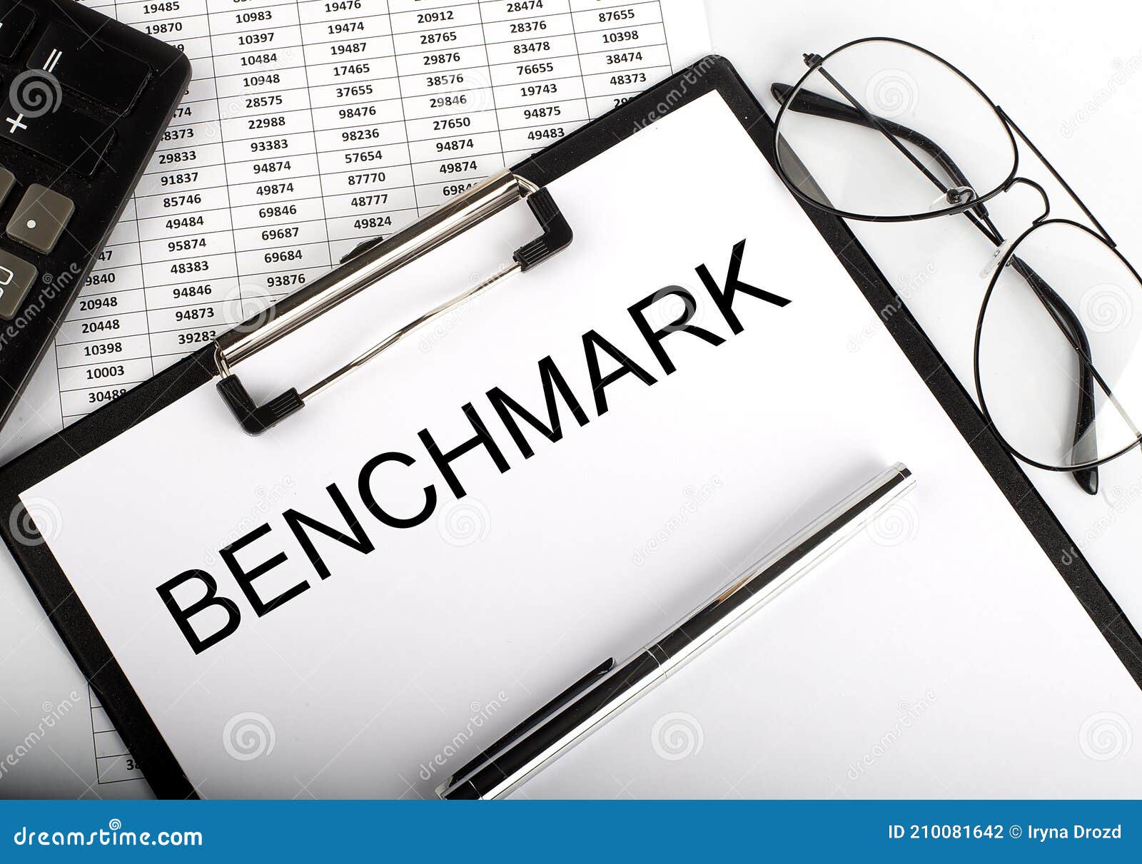 Paper with Text BENCHMARK on the Table on the Chart Stock Photo - Image ...