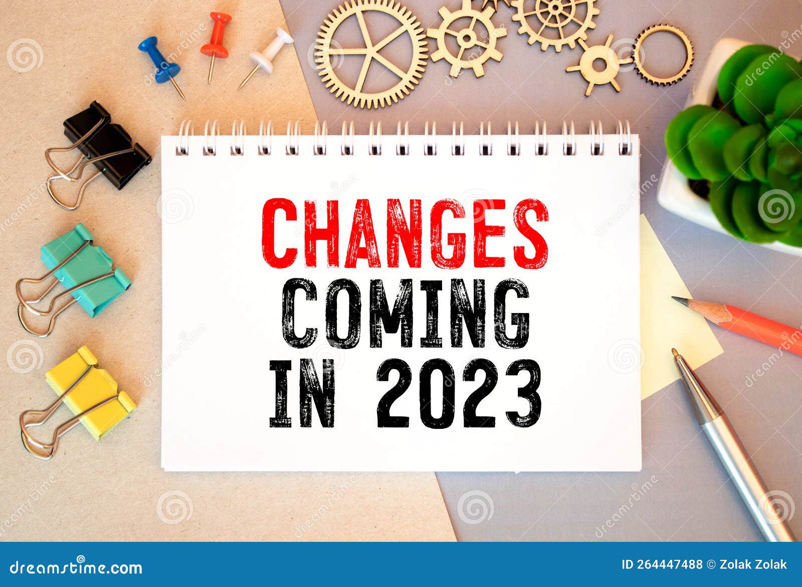 Paper with Text Changes Coming in 2023 with Pen, Magnifying Glass and ...