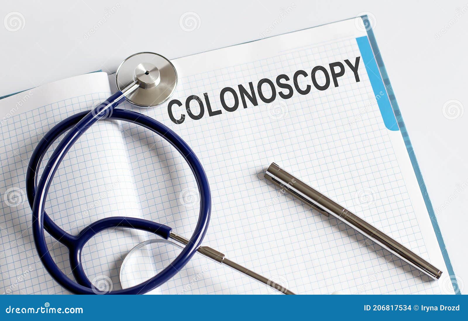Paper with Text COLONOSCOPY on a Table with Stethoscope Stock Photo ...