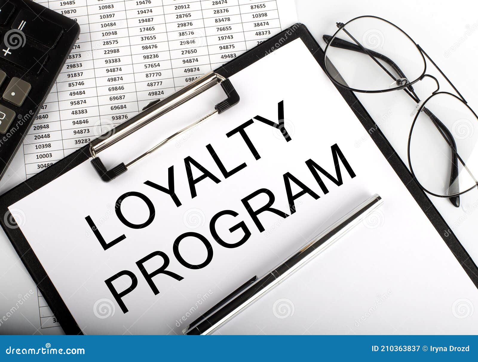 Paper with Text Loyalty Program on the Table on the Chart Stock Image ...