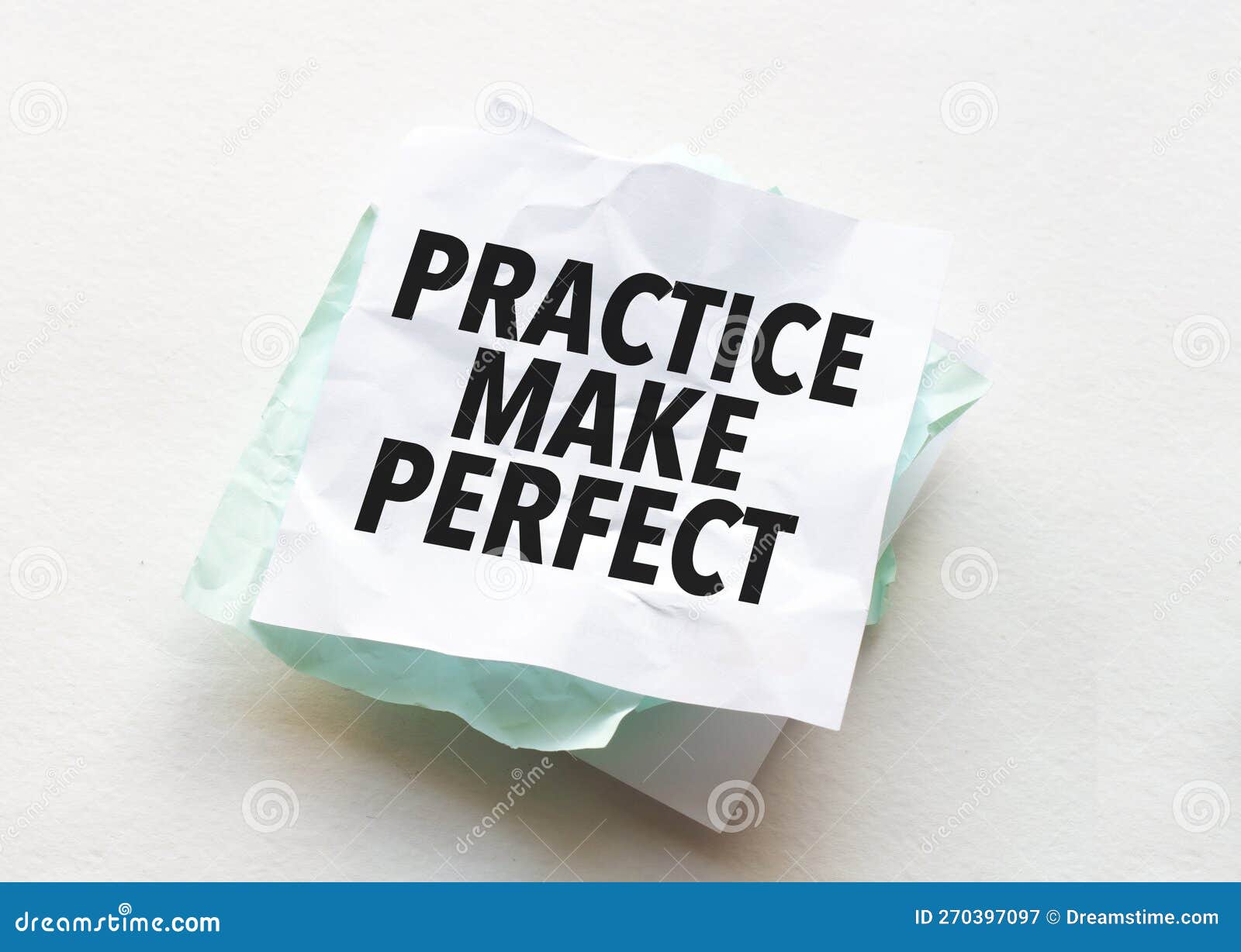 Paper with Text Practice Make Perfect on White Background Stock Image ...