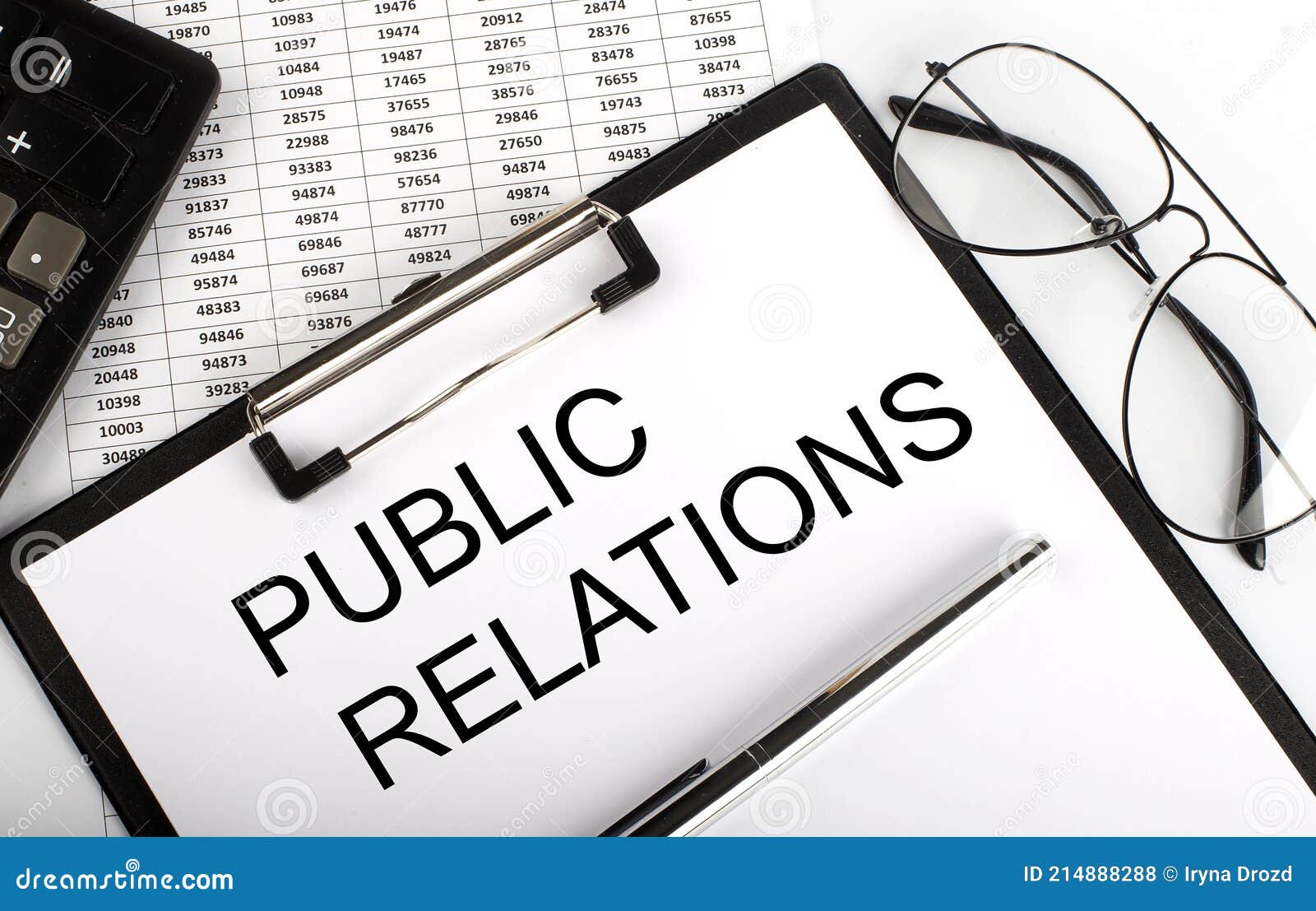 Paper with Text Public Relations on Table on Chart Stock Photo - Image ...