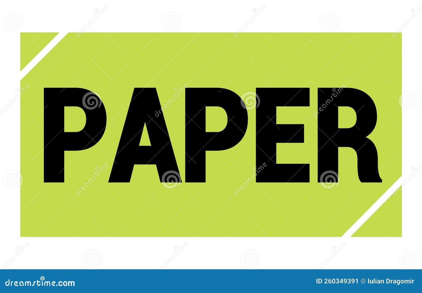 PAPER Text Written on Green-black Stamp Sign Stock Illustration ...