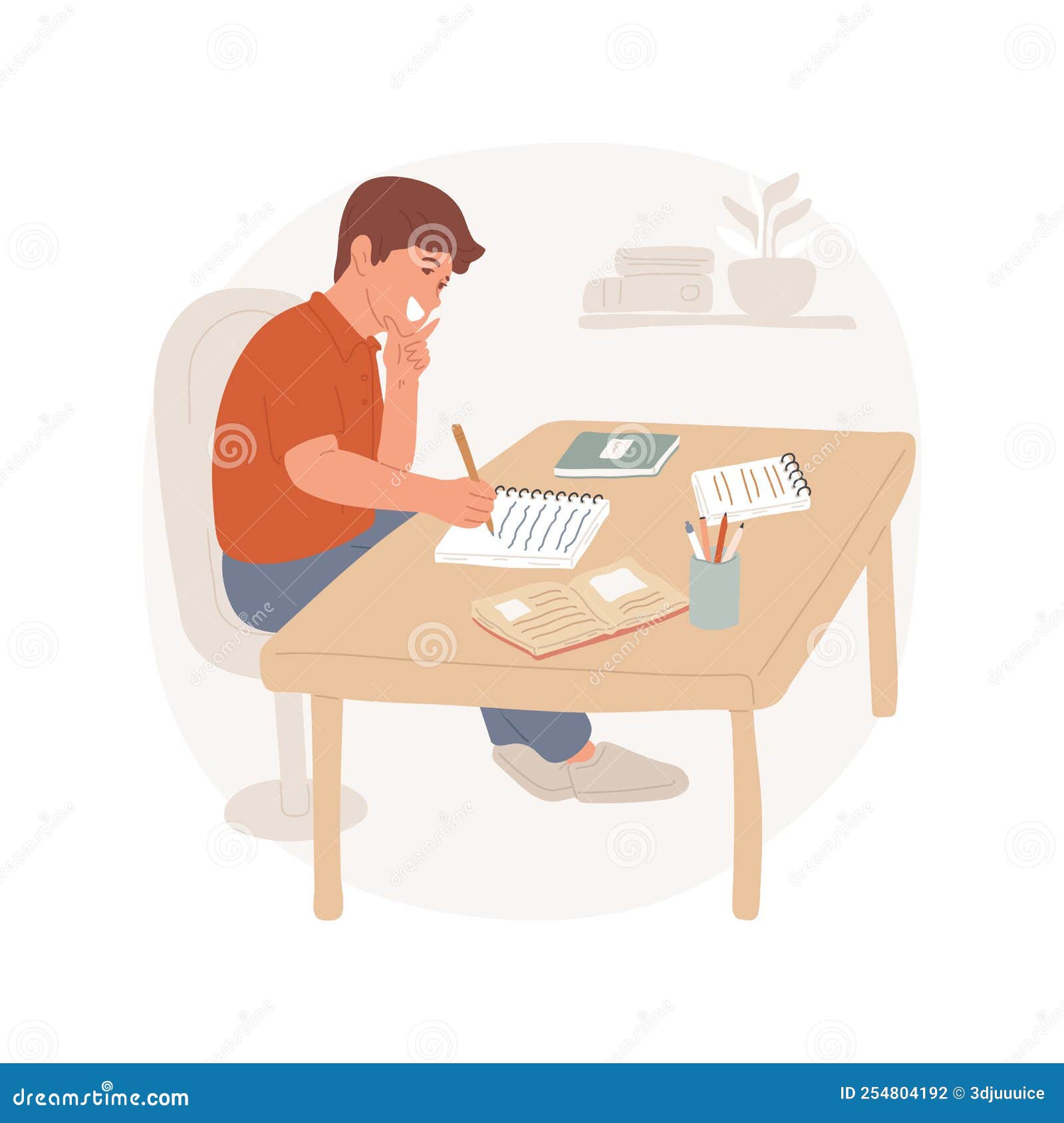 Paper Textbook Isolated Cartoon Vector Illustration. Stock Vector ...