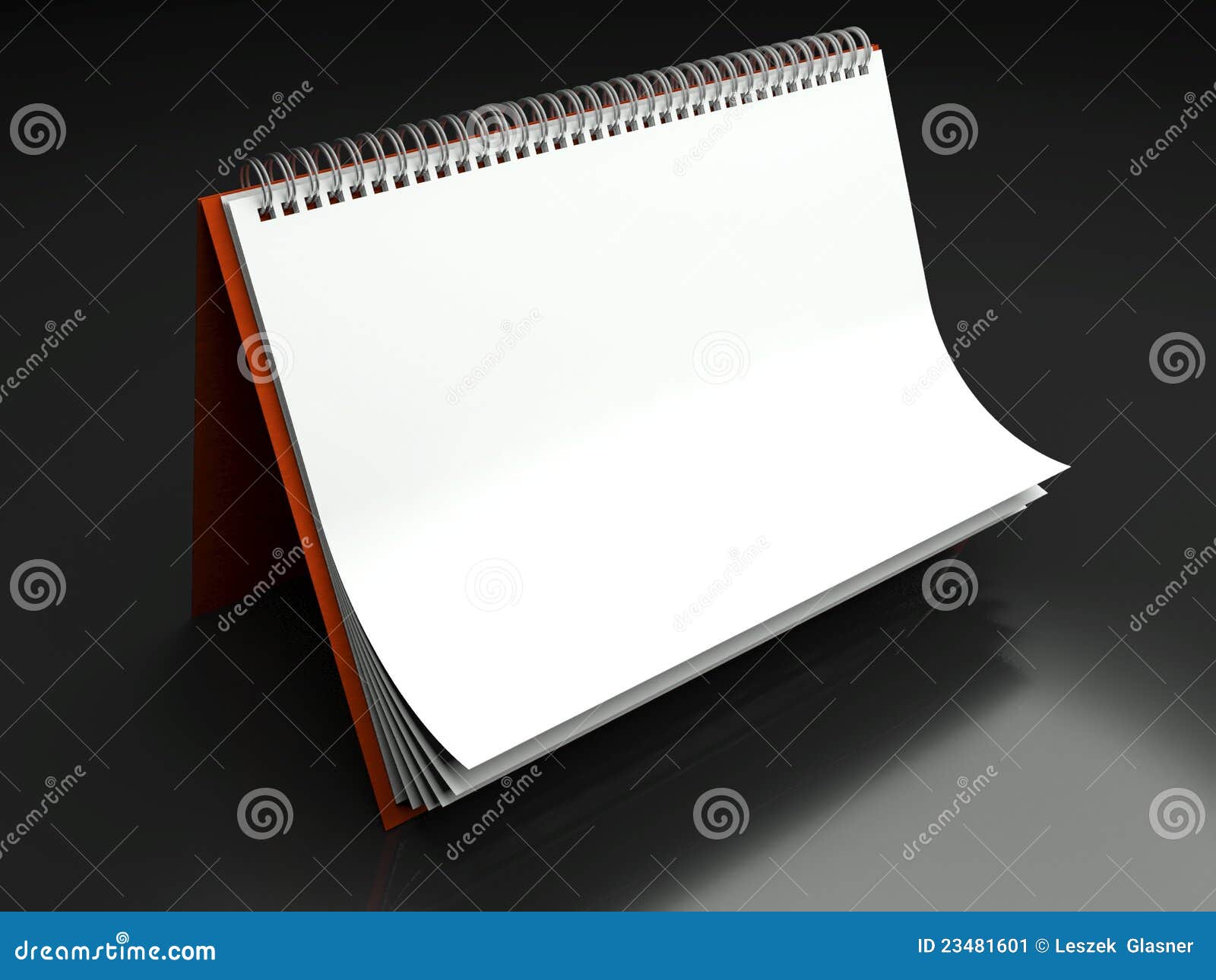 Paper Texture in Blank Calendar on Table Stock Illustration ...
