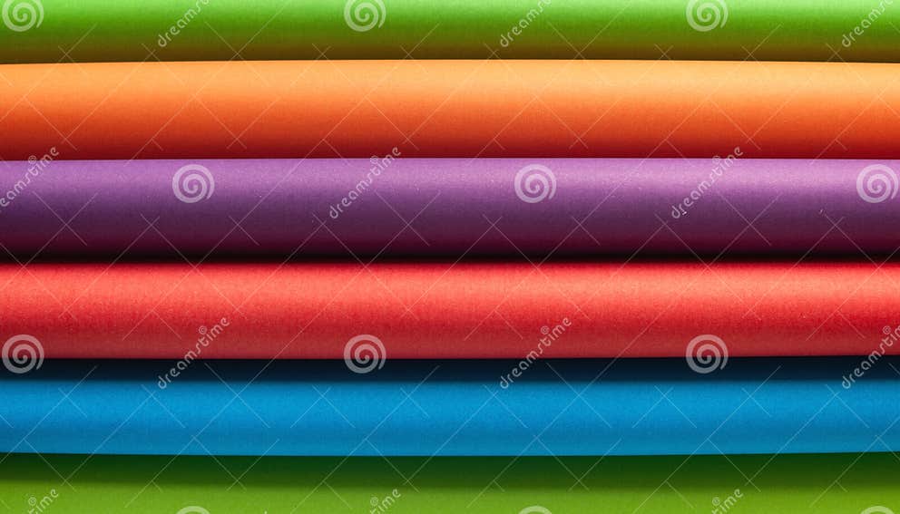 Paper Texture. Colored Paper. a Row of Blank Colored Sheets of Paper ...