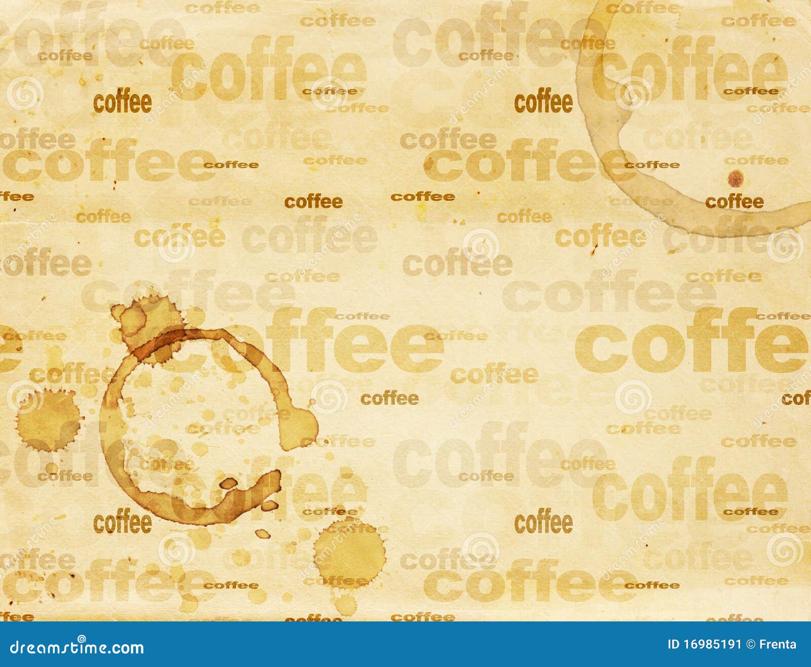 Paper Texture with Drops of Coffee Stock Illustration - Illustration of ...