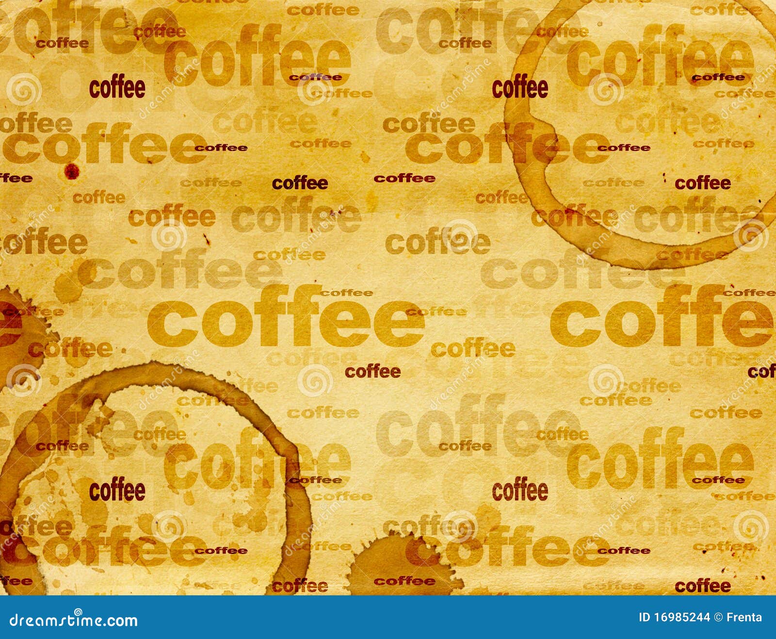 Paper Texture with Drops of Coffee Stock Illustration - Illustration of ...