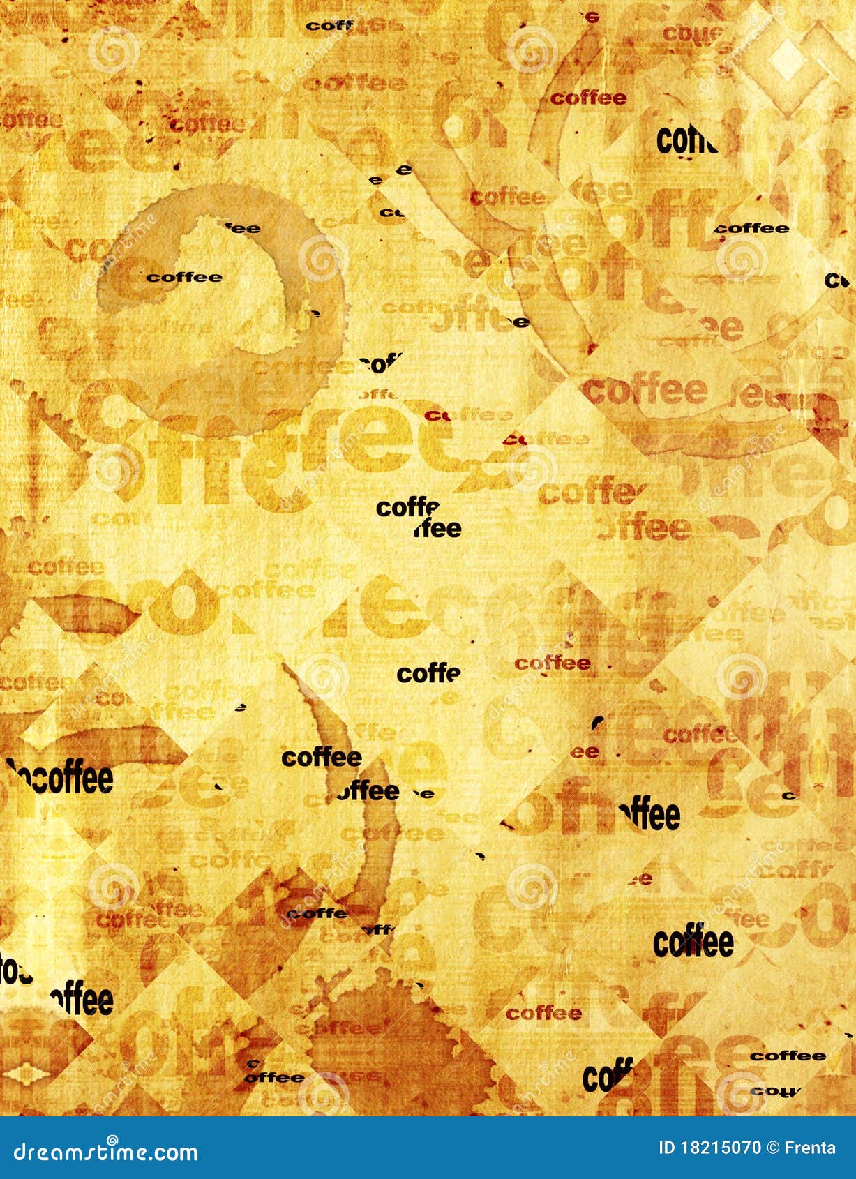 Paper Texture with Drops of Coffee Stock Illustration - Illustration of ...