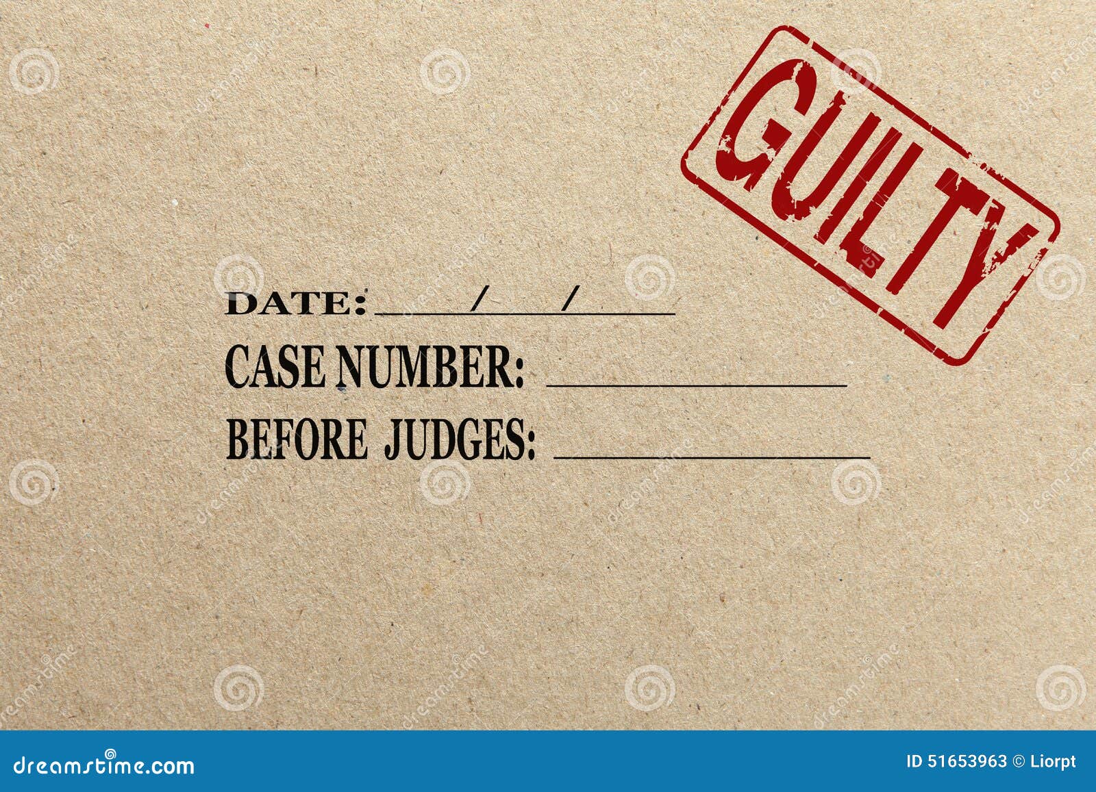 Paper Texture with Guilty Court Folder Stock Illustration ...