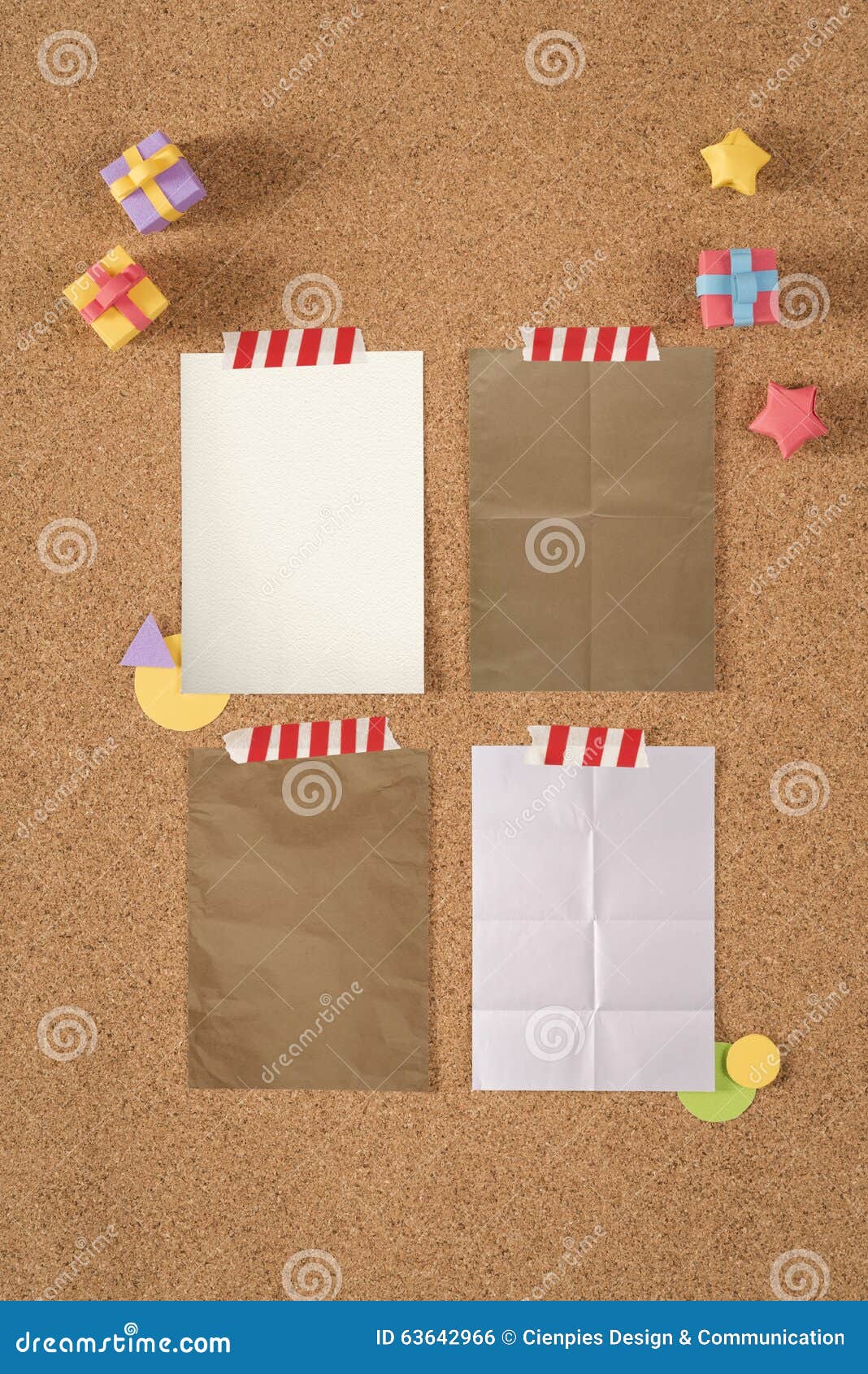 Paper Texture Kraft Template Cork Notice Board Stock Photo - Image of ...