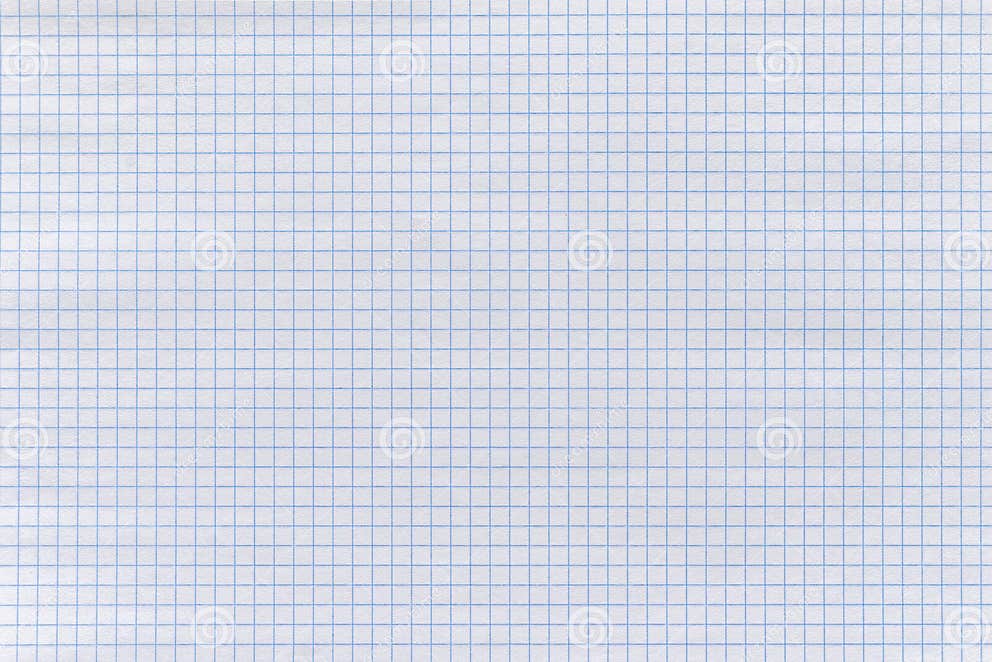 Paper Texture of a Notepad Sheet in a Cage. Stock Photo - Image of ...