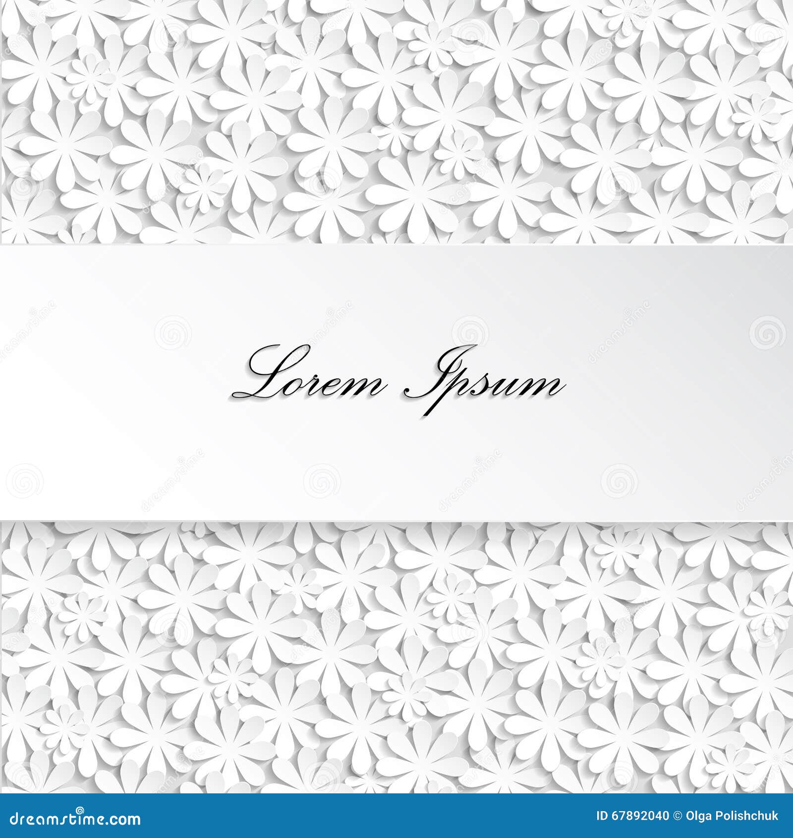 Paper Texture White Wedding Floral Background Stock Illustration ...