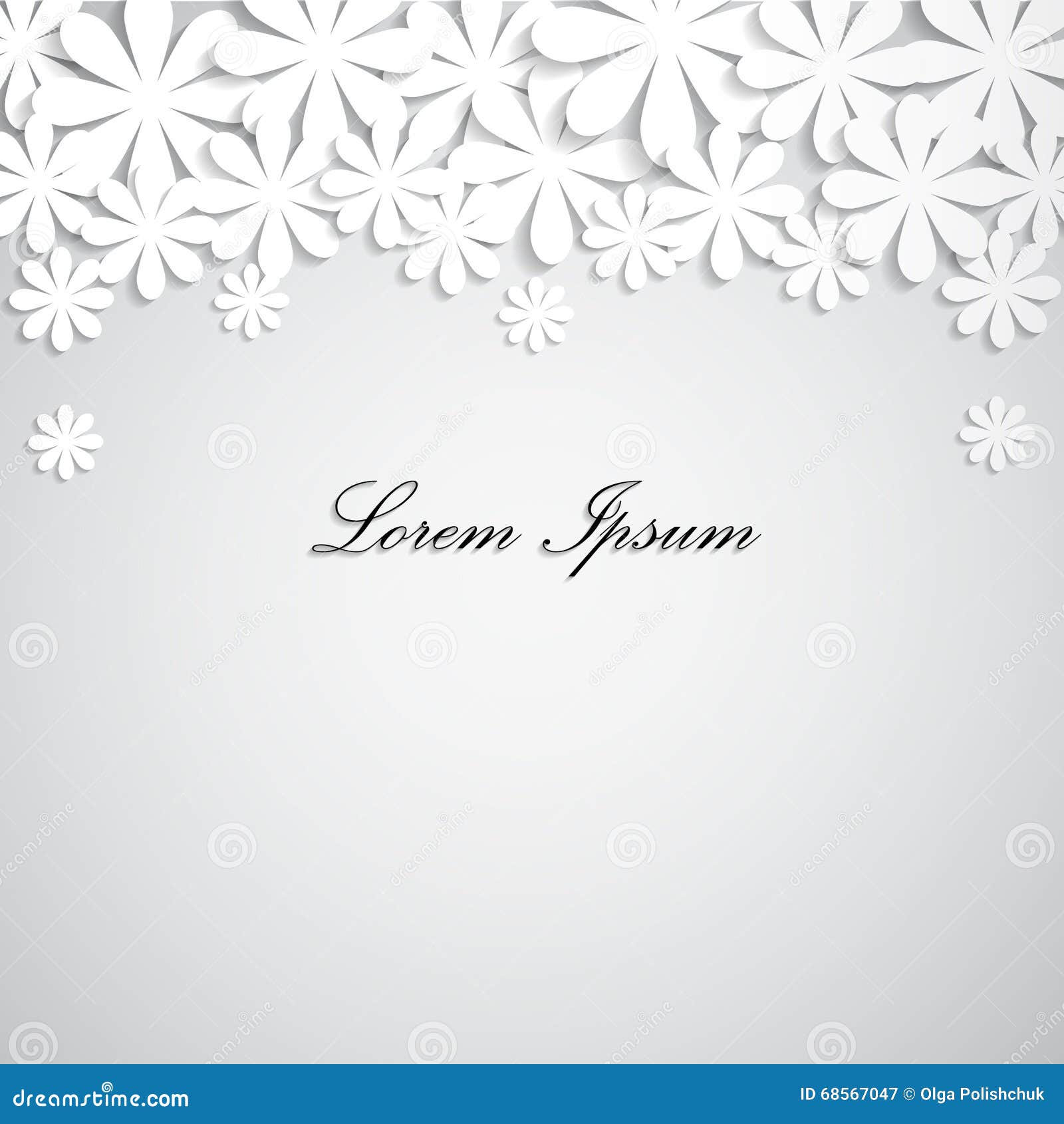 Paper Texture White Wedding Floral Background Stock Illustration ...