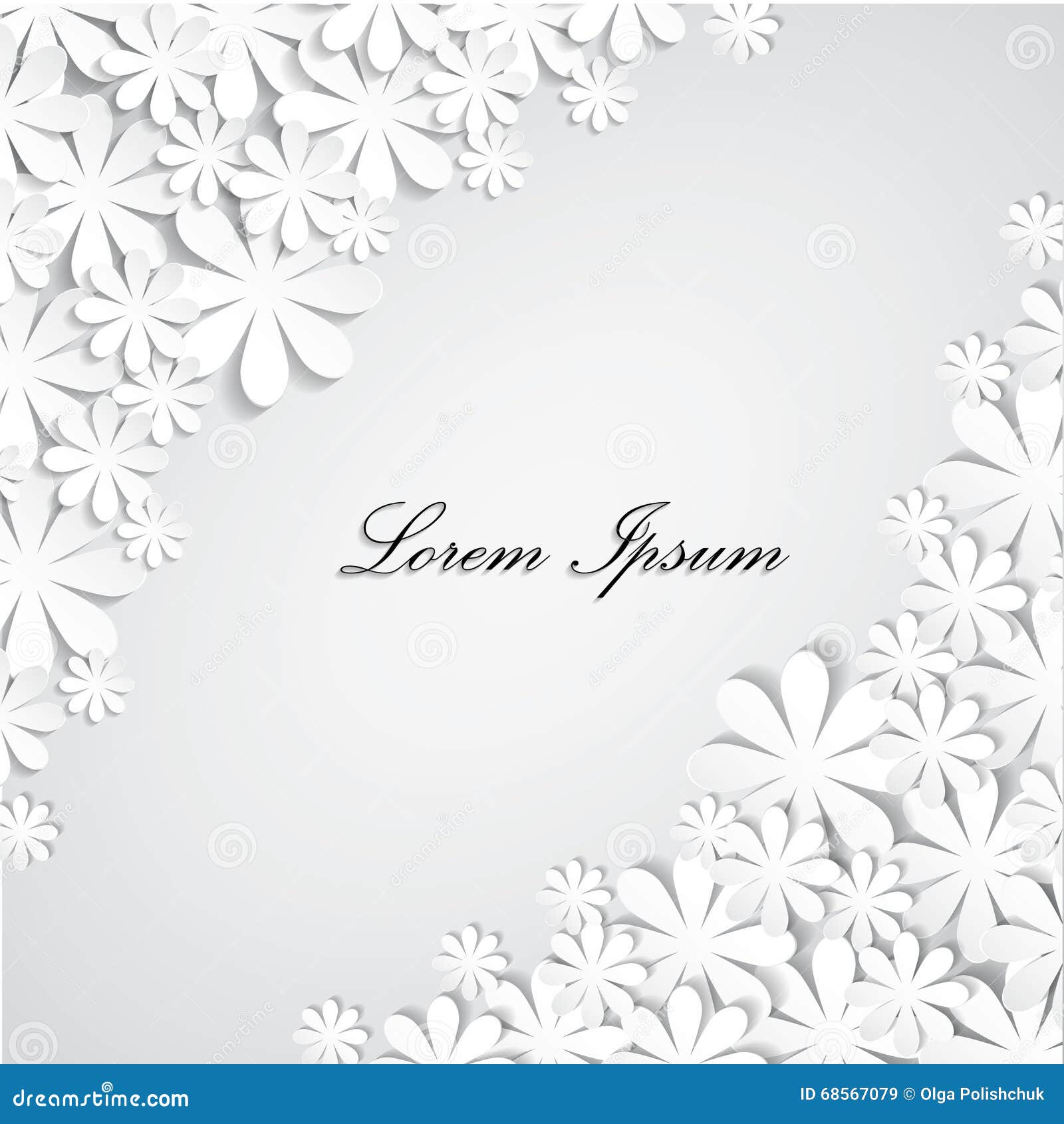 Paper Texture White Wedding Floral Background Stock Illustration ...