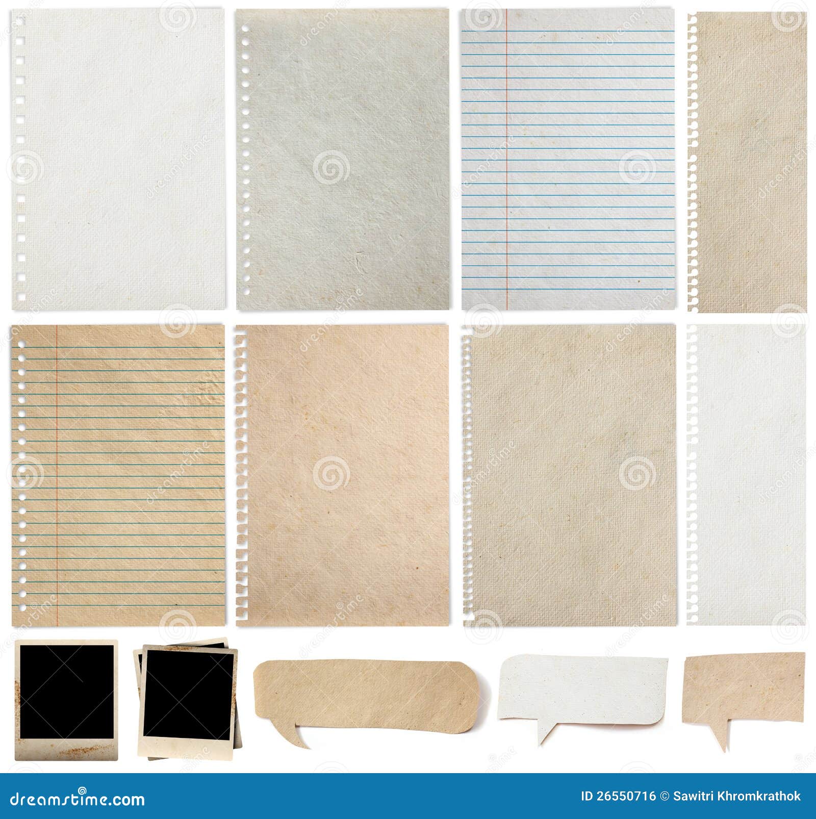 Paper Textures Background, Isolated on White Stock Photo - Image of ...