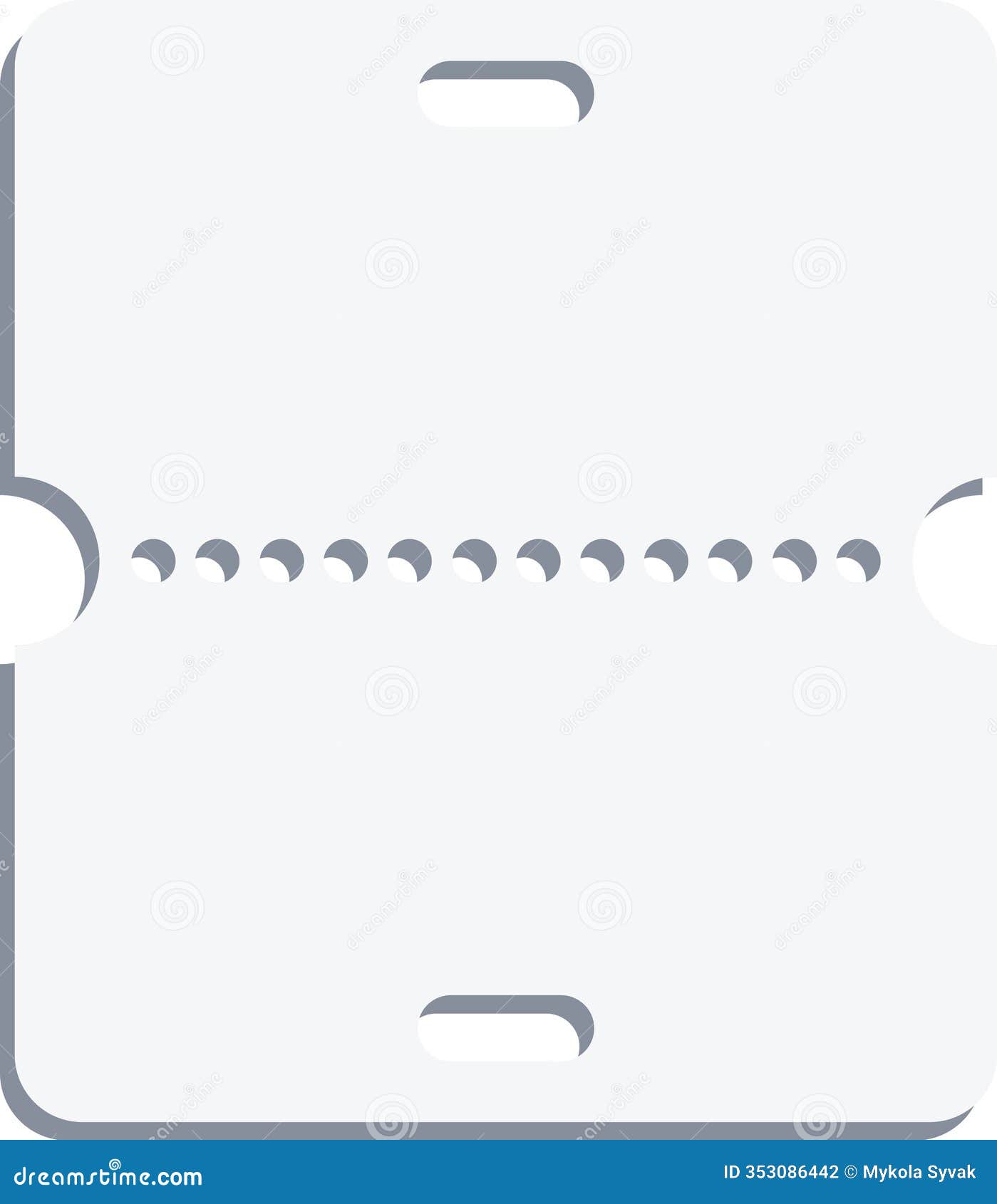 Paper Ticket Coupon stock illustration. Illustration of white - 353086442