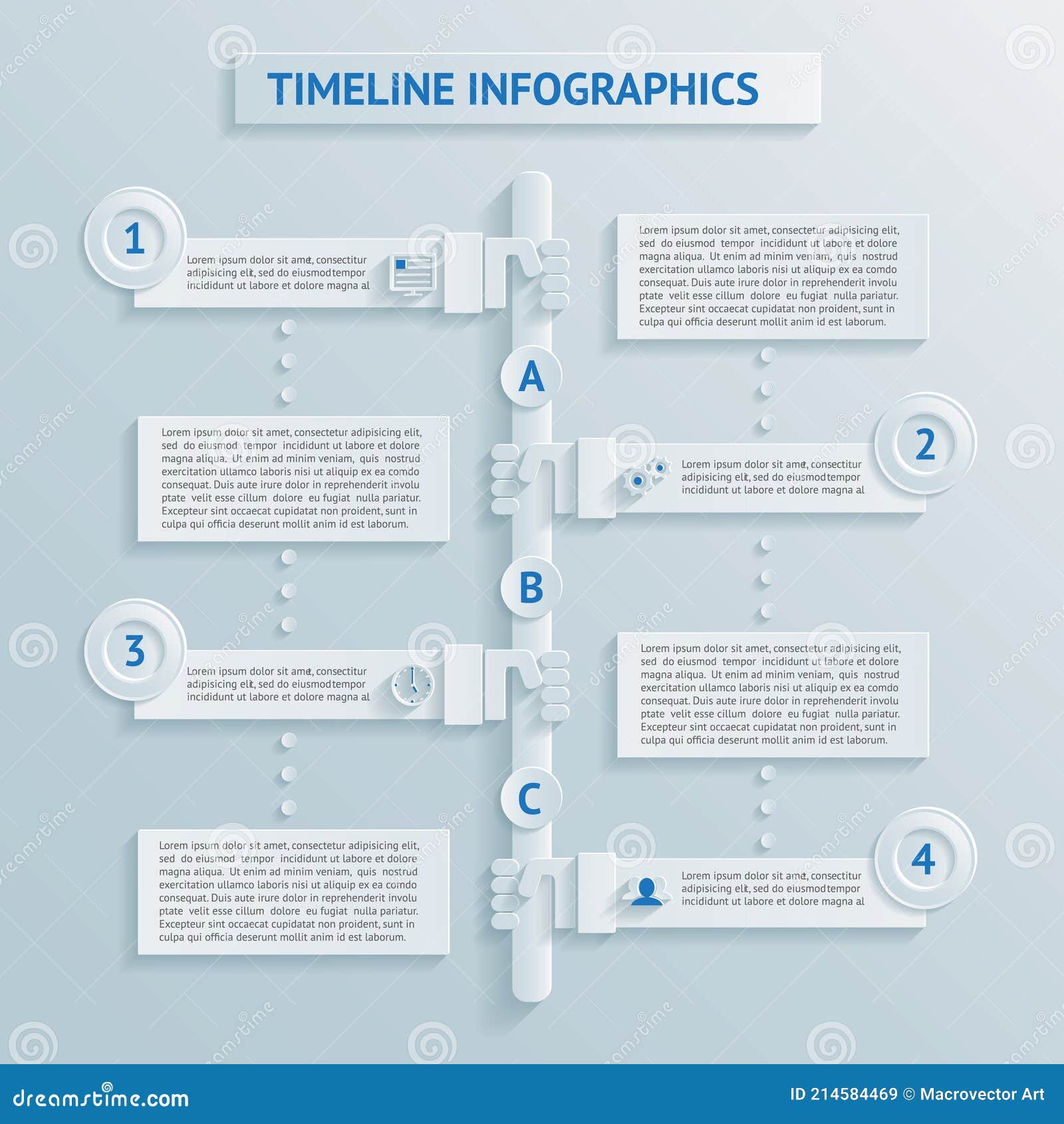 Paper Timeline Infographics Stock Vector - Illustration of diagram ...