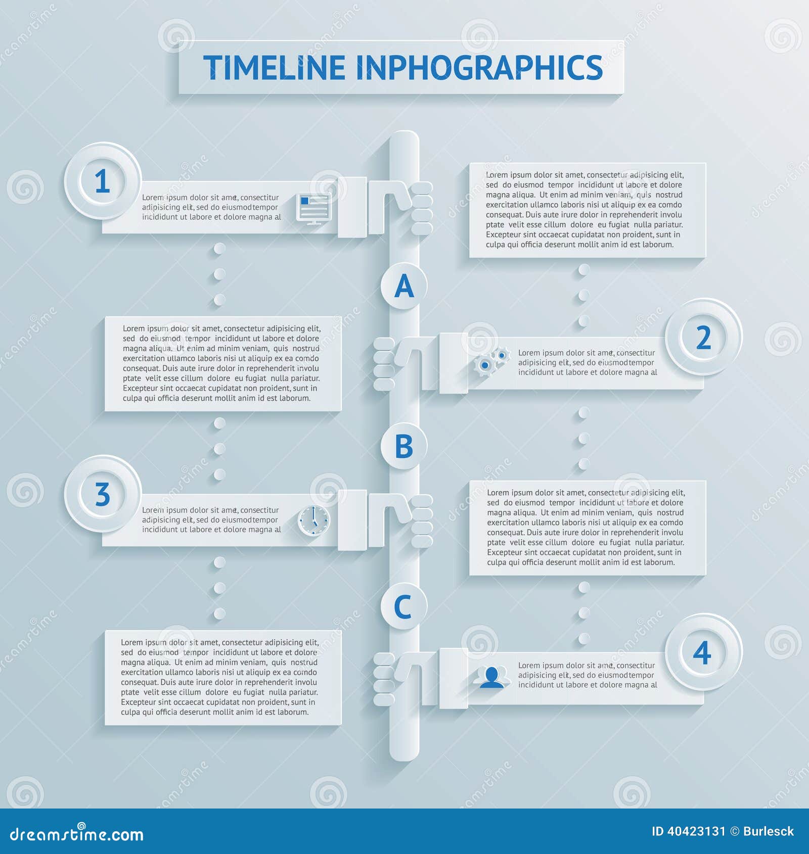 Paper Timeline Infographics Cartoon Vector | CartoonDealer.com #214584469