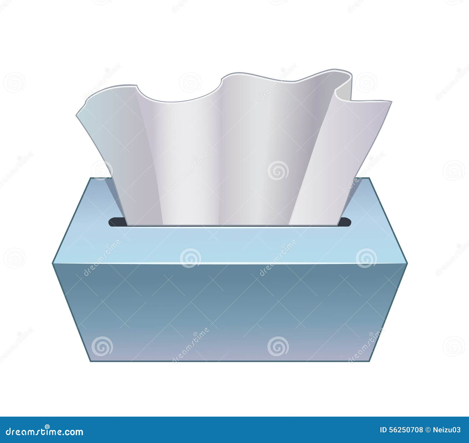 Paper Tissue in Cardboard Box Stock Illustration - Illustration of ...
