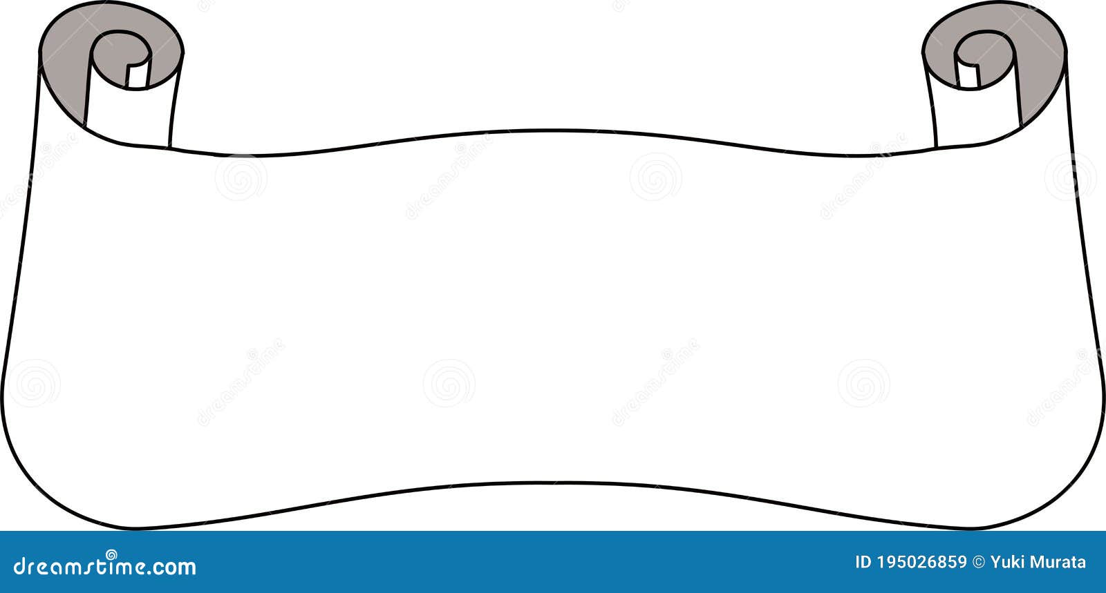 Paper Title scroll stock vector. Illustration of frame - 195026859