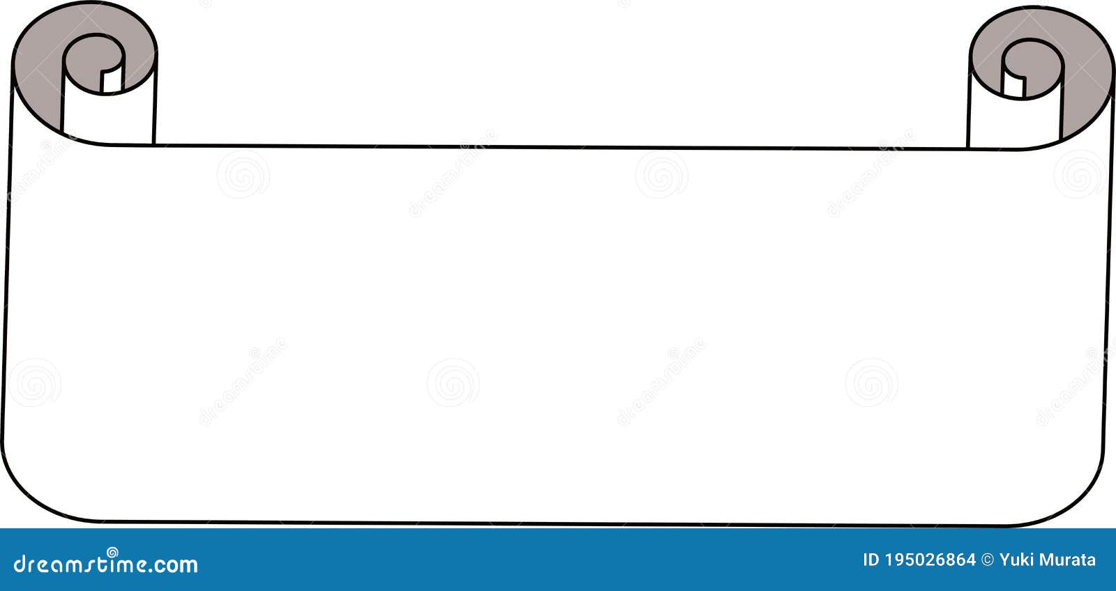 Paper Title scroll stock vector. Illustration of paper - 195026864