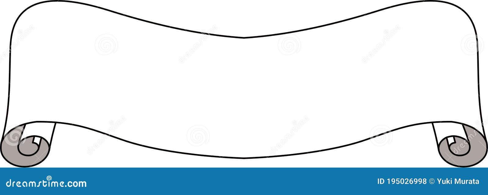 Paper Title scroll stock vector. Illustration of design - 195026998