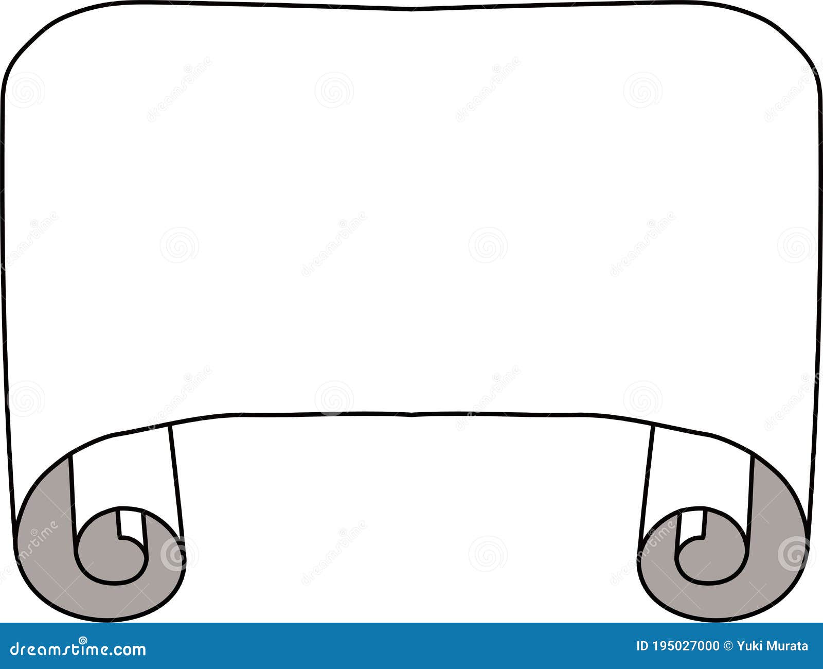 Paper Title scroll stock vector. Illustration of decoration - 195027000