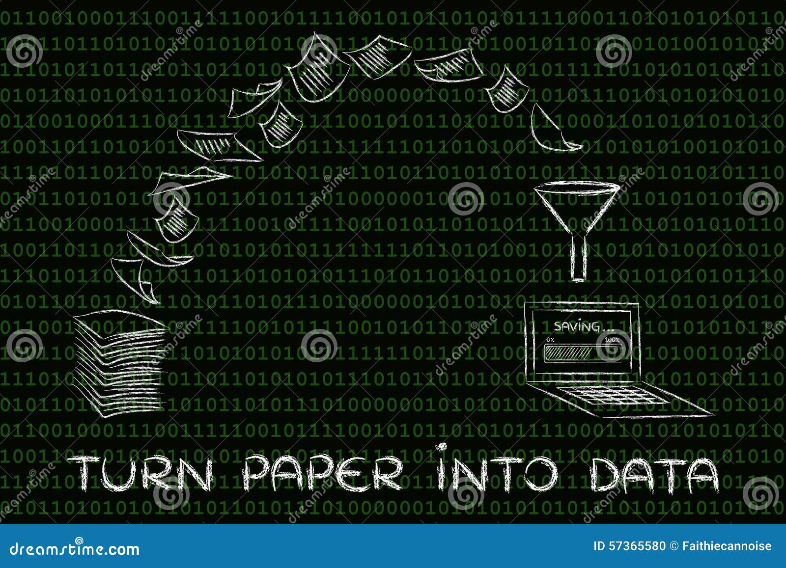 From Paper To Data: Scanning Documents for a Paperless Office Po Stock ...