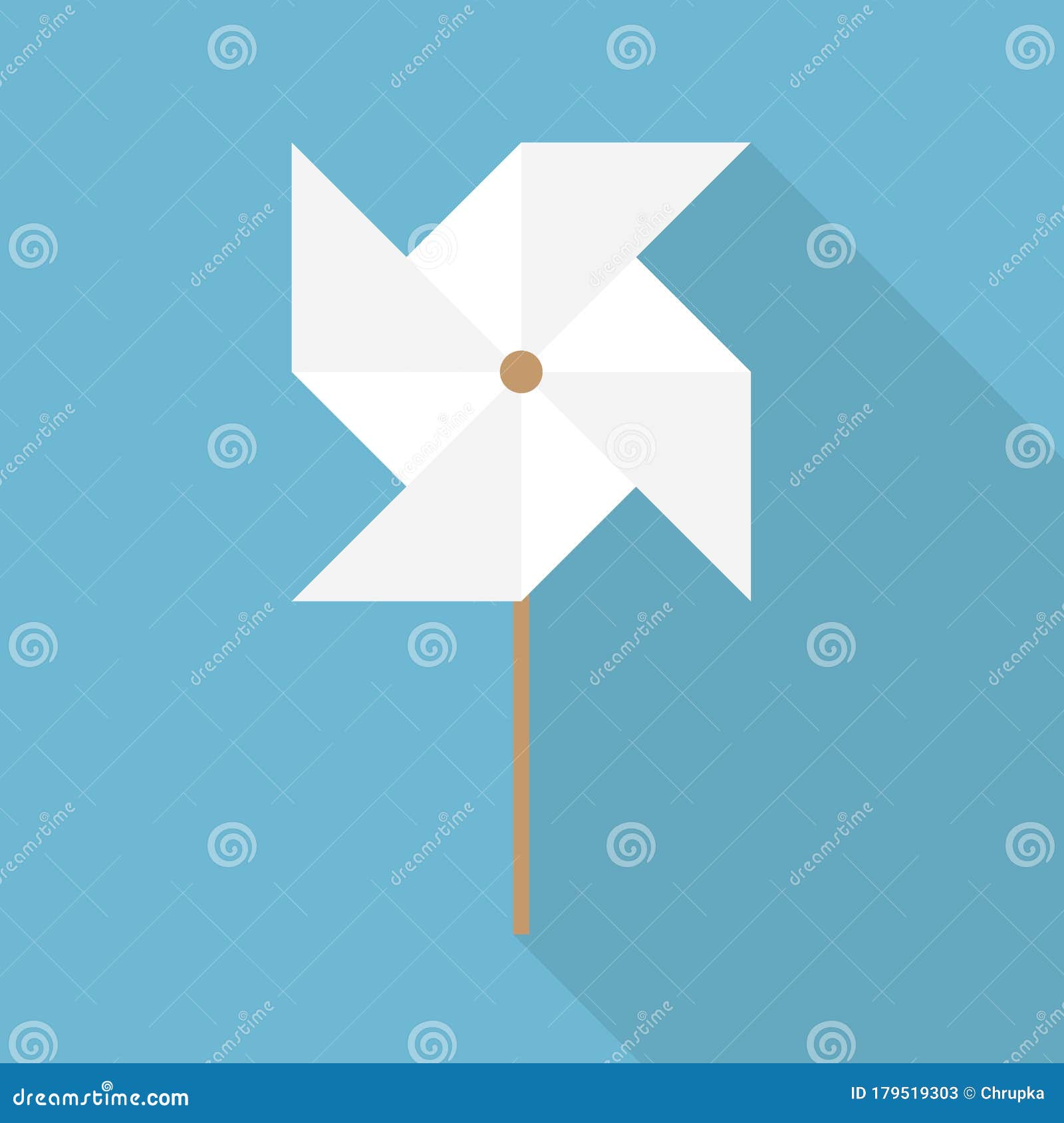 Paper toy windmill icon stock vector. Illustration of generator - 179519303