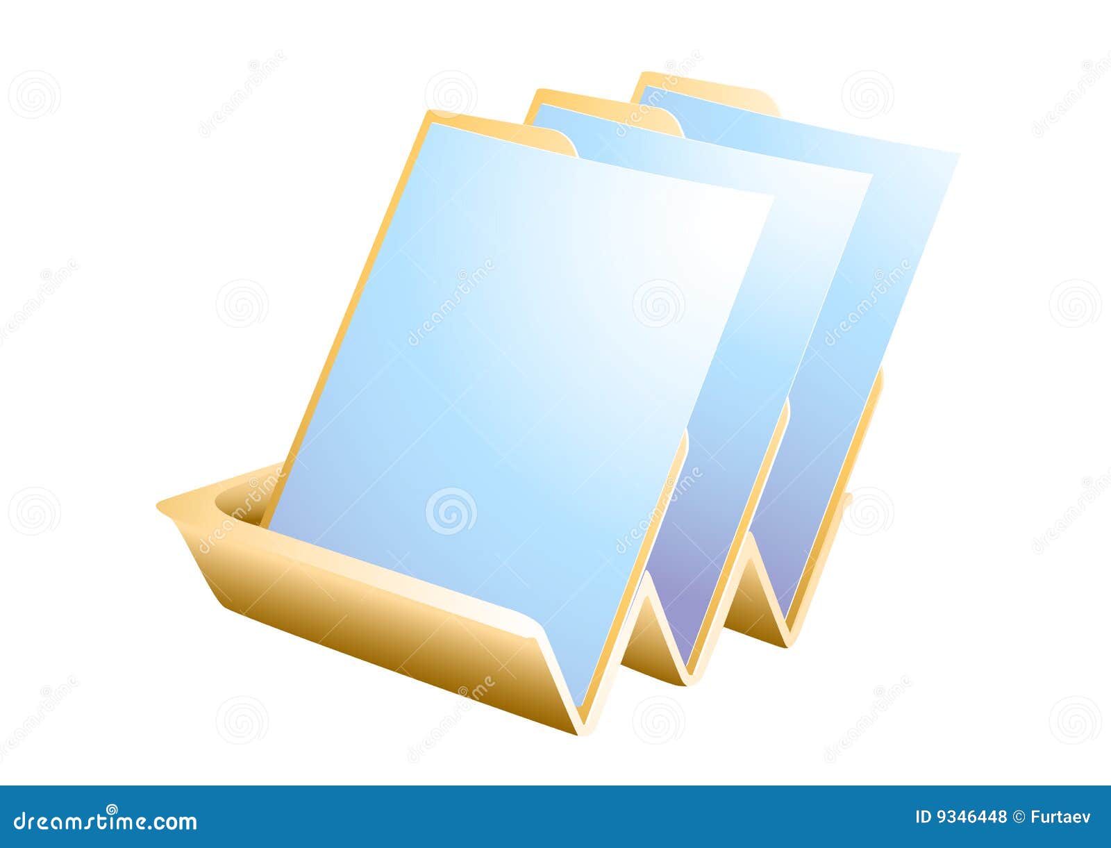 Paper tray stock vector. Illustration of business, isolated - 9346448