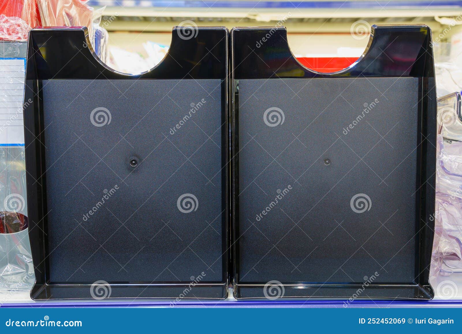 A4 Paper Trays for the Office. Background with Copy Space Stock Image ...