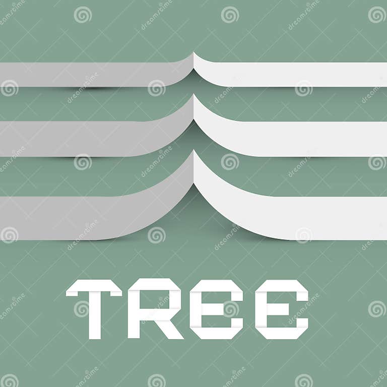 Paper Tree Vector Symbol stock vector. Illustration of modern - 41201498