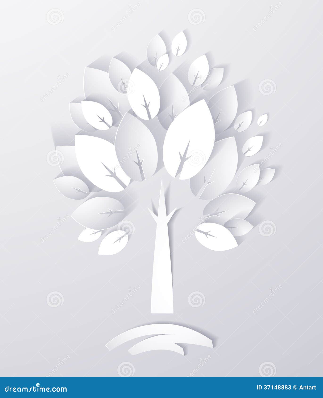 Paper tree stock vector. Illustration of design, environmental - 37148883
