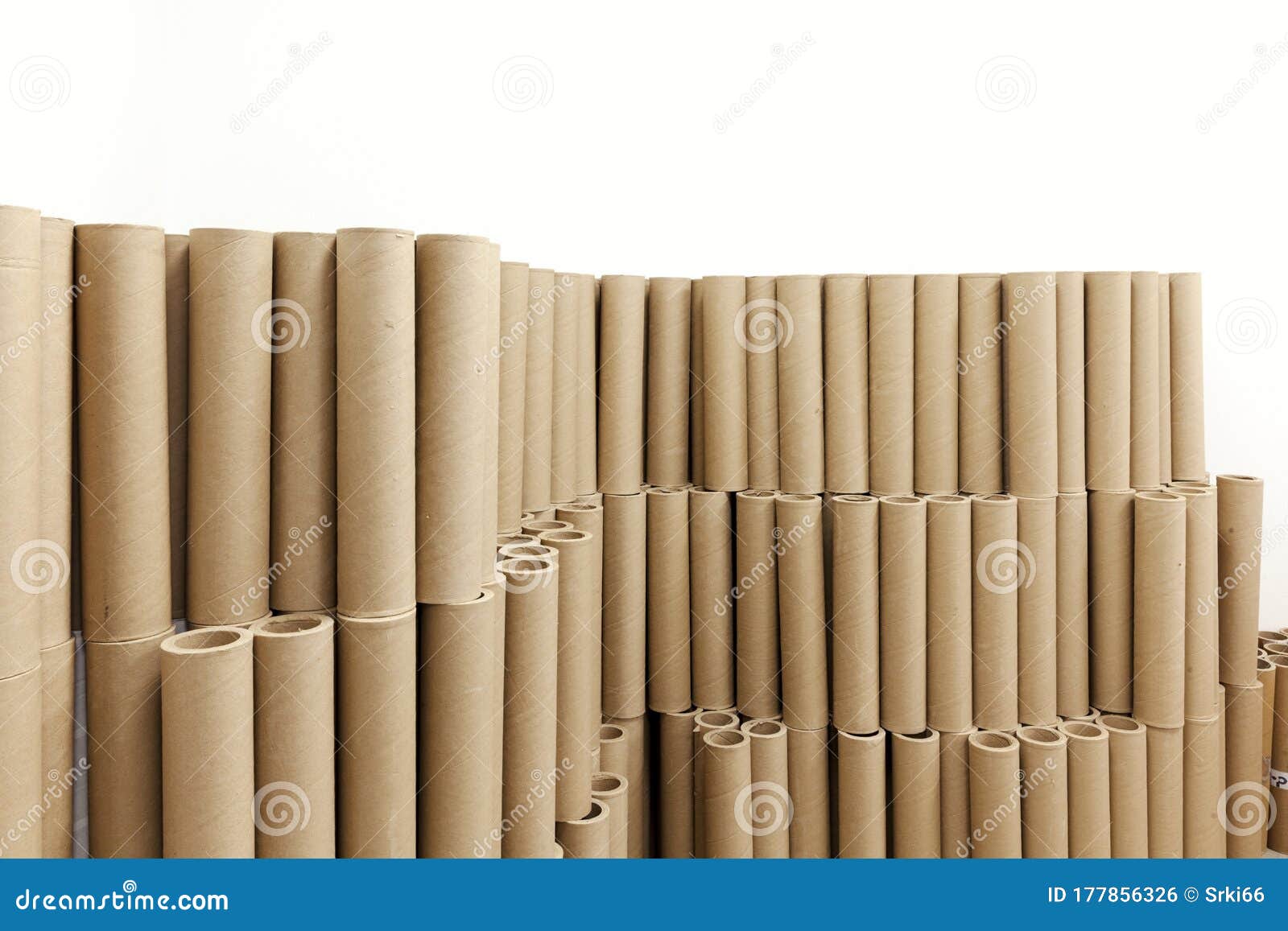 Paper tubes on stack stock photo. Image of object, cardboard - 177856326