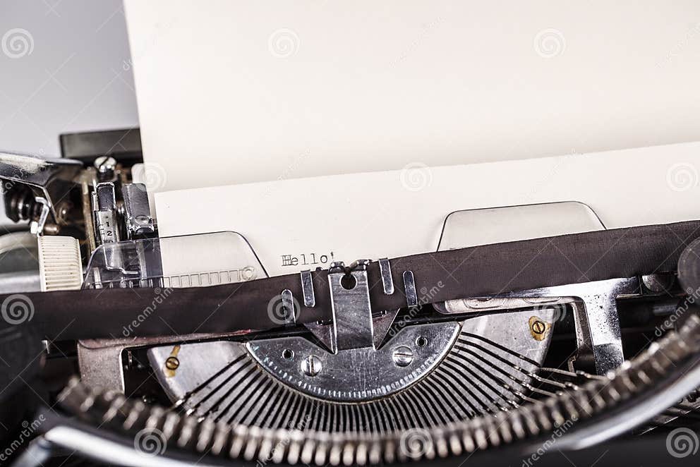 Paper in typewriter stock image. Image of memo, closeup - 39305325