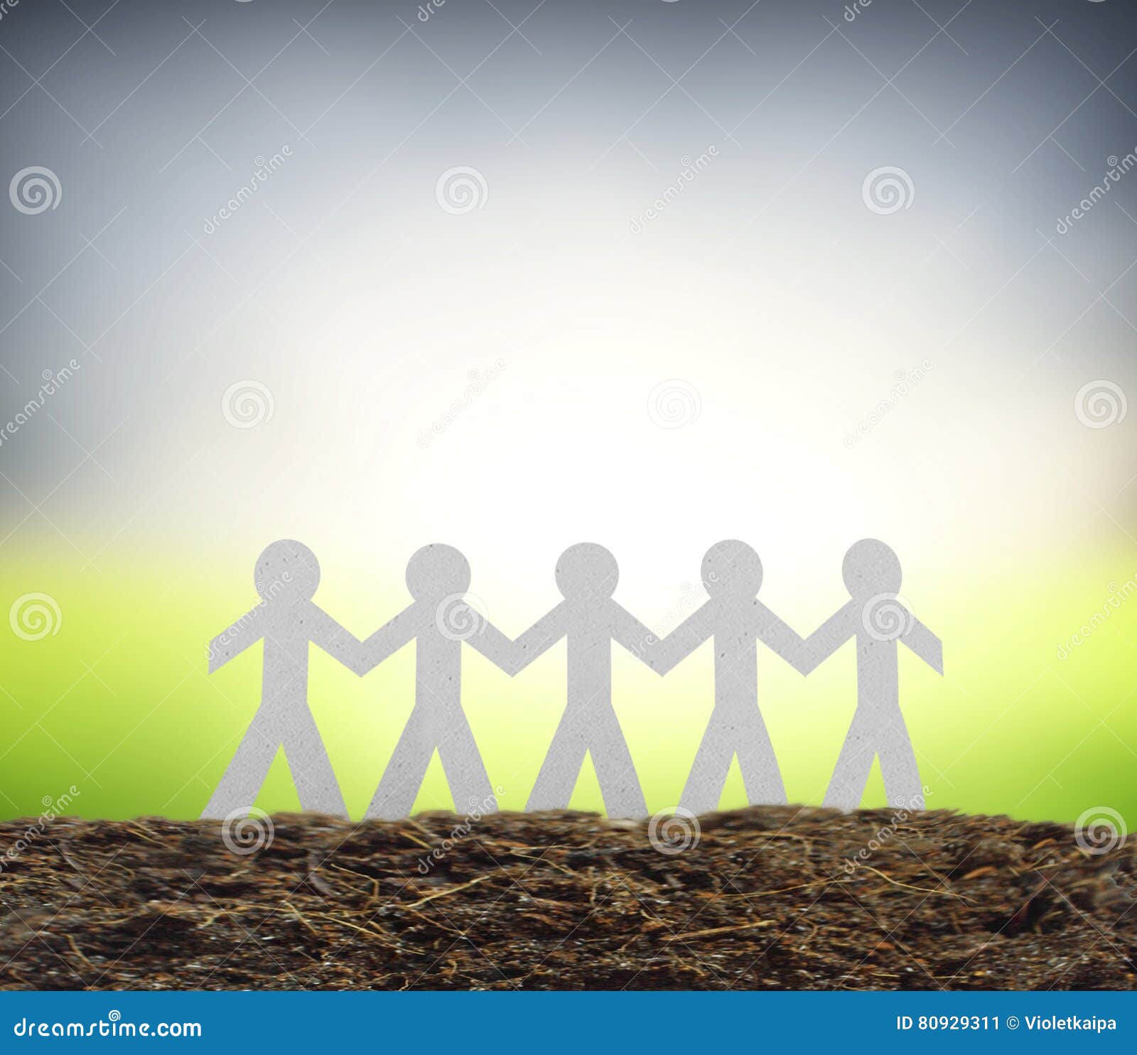 Paper unity people design stock illustration. Illustration of concept ...
