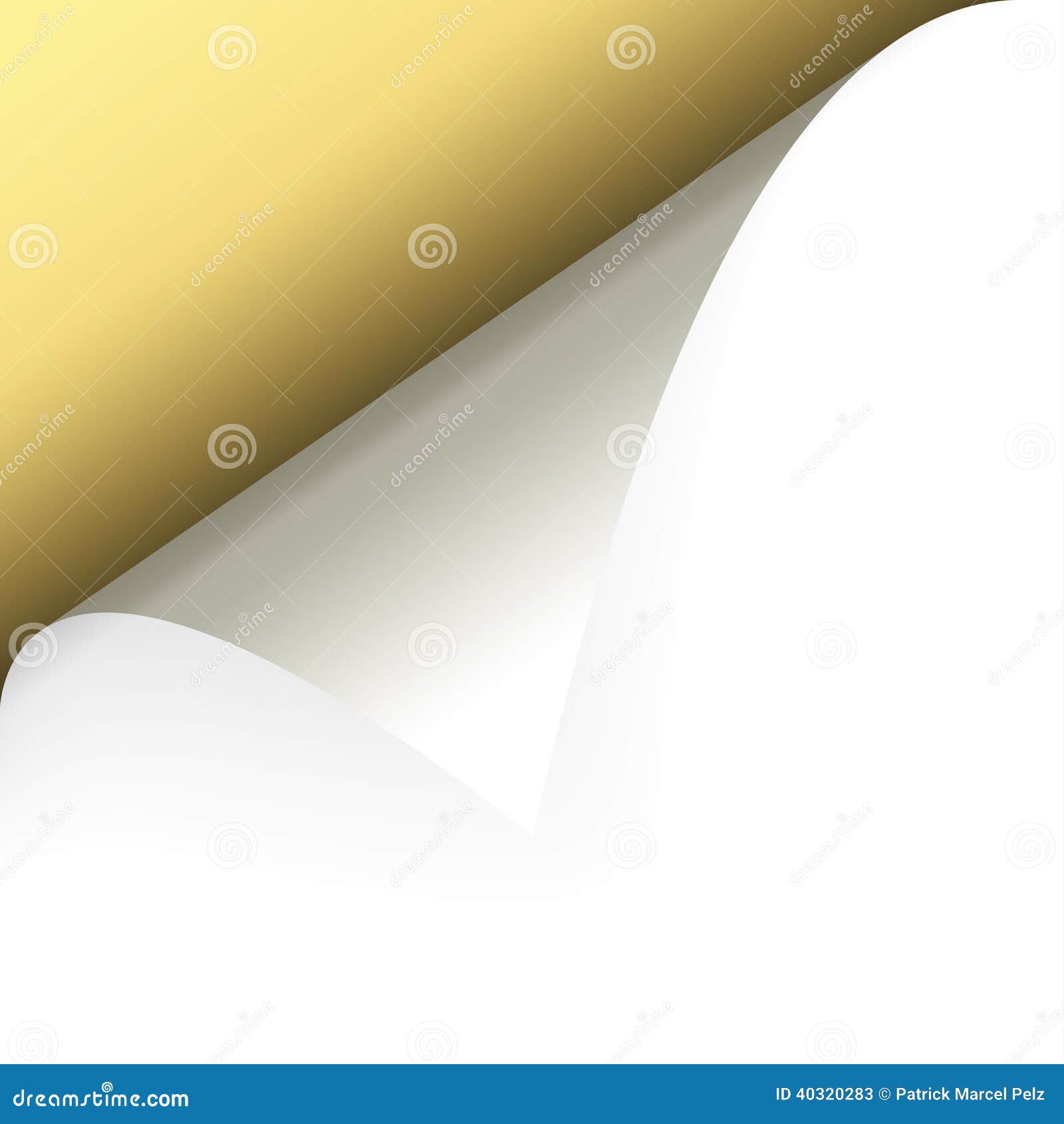 Paper upper left corner stock vector. Illustration of crease - 40320283