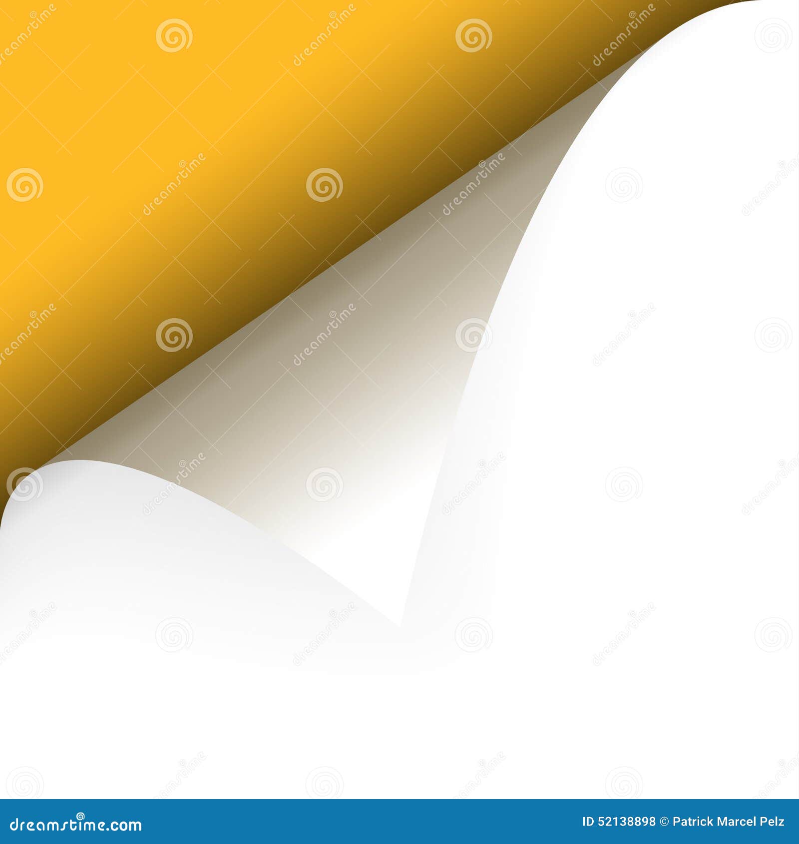 Paper upper left corner stock vector. Illustration of note - 52138898