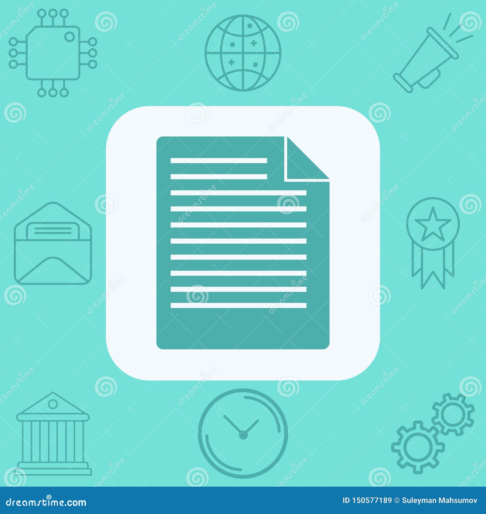 Paper Vector Icon Sign Symbol Stock Vector - Illustration of design ...