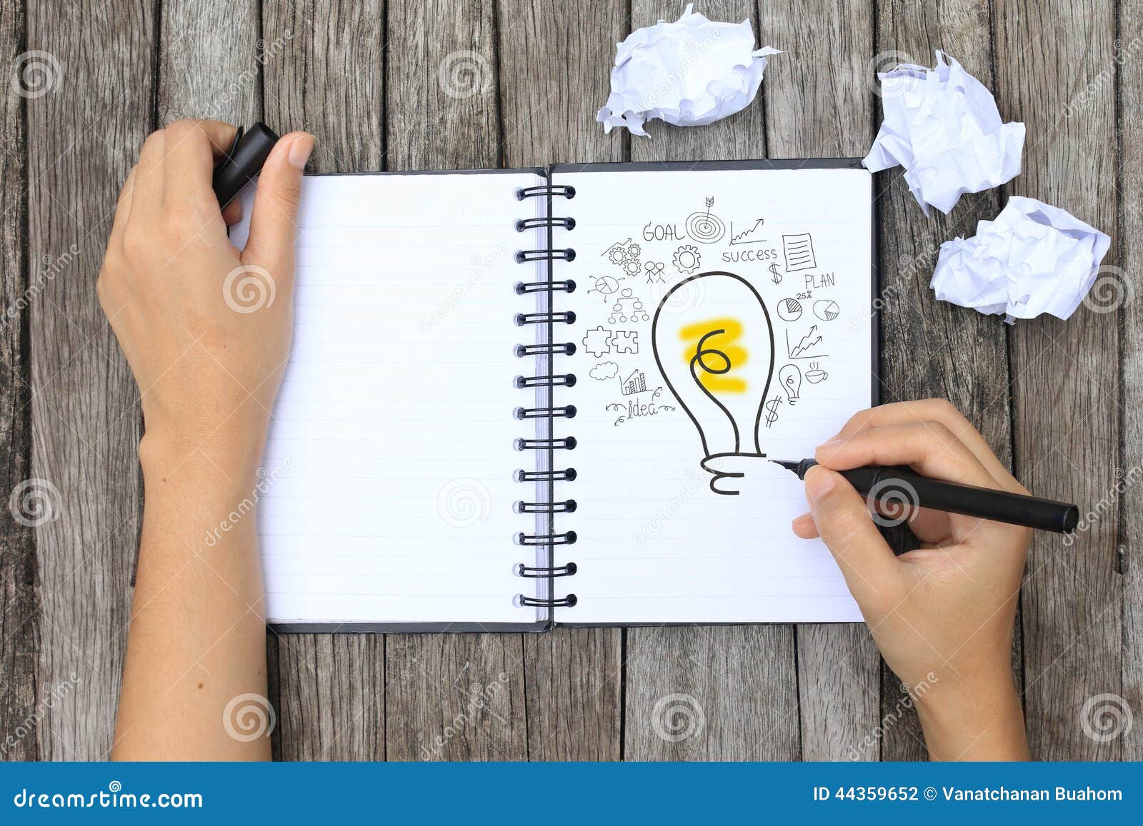 Paper waiting for idea stock photo. Image of place, finger - 44359652