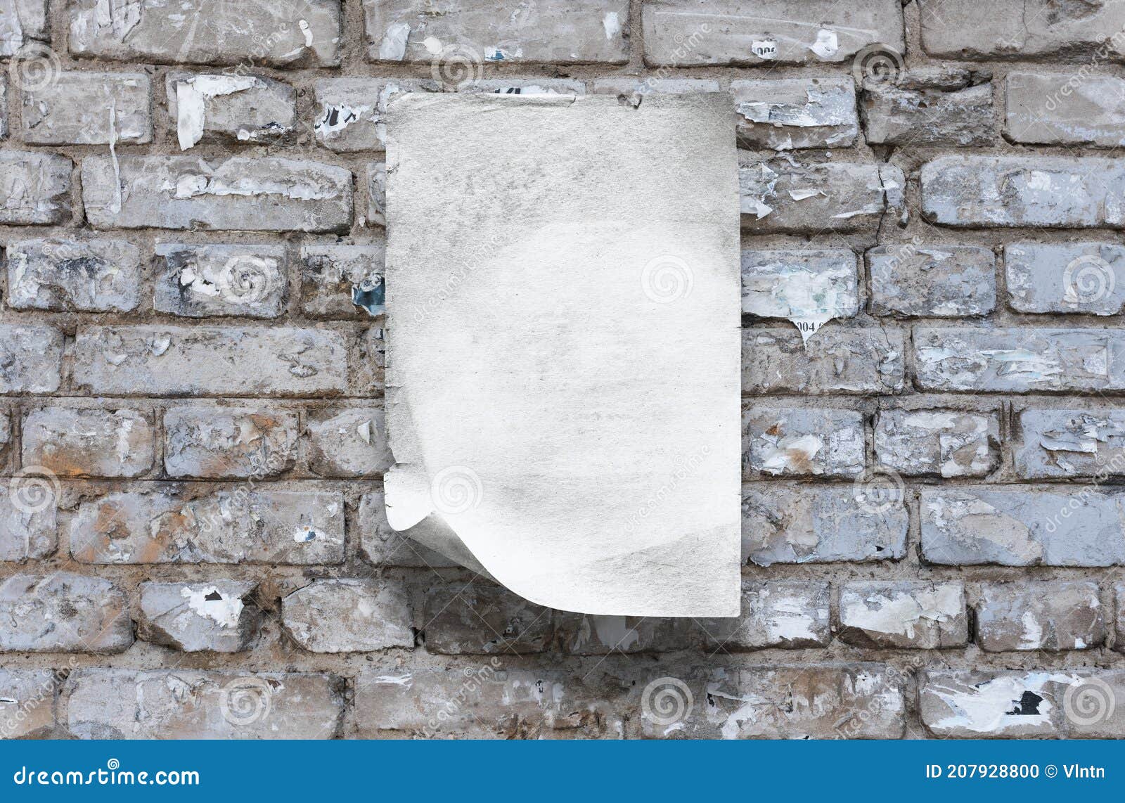Paper on wall stock photo. Image of effect, brick, brown - 207928800