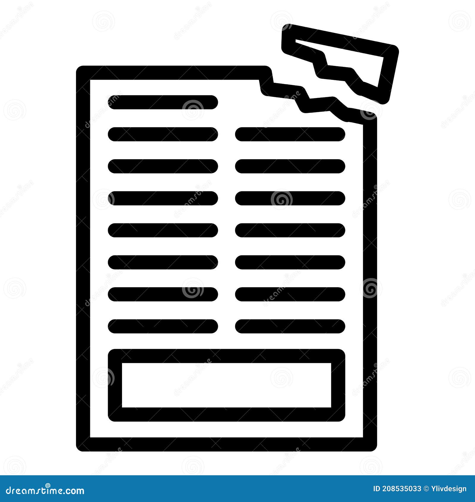 Paper Waste Icon, Outline Style Stock Vector - Illustration of food ...