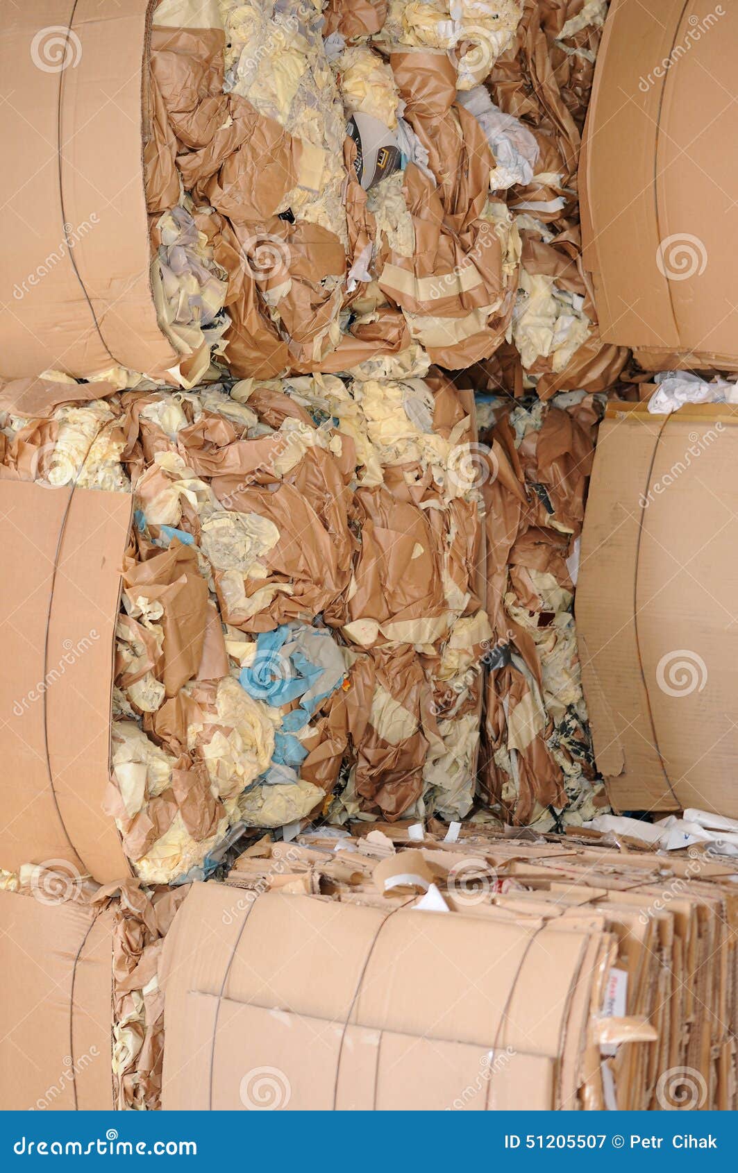 Paper waste for recycling stock image. Image of pressed - 51205507