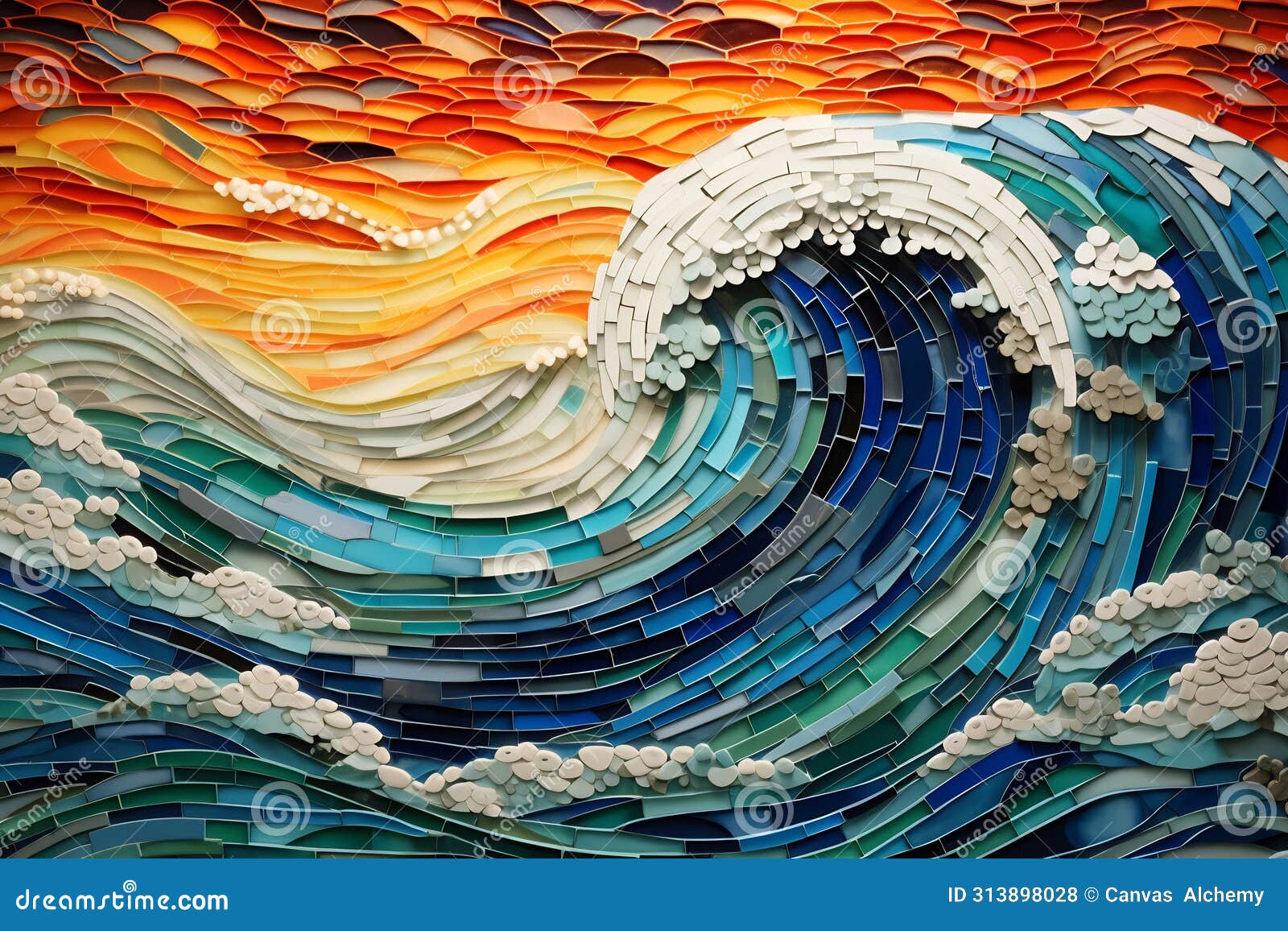 Paper wave artwork stock photo. Image of artistic, mosaic - 313898028