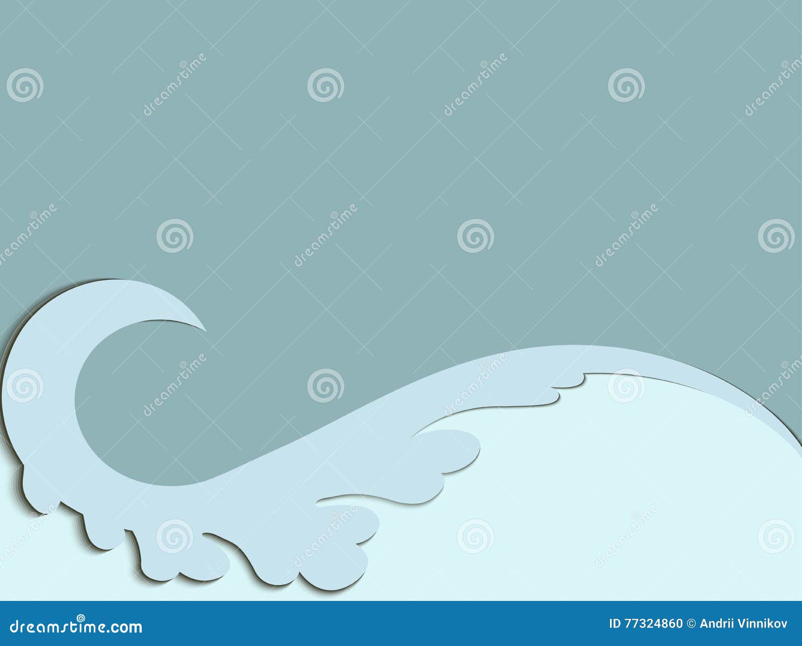Paper Wave. Wave Cut Paper with Shadow. Vector Illustration. Stock ...