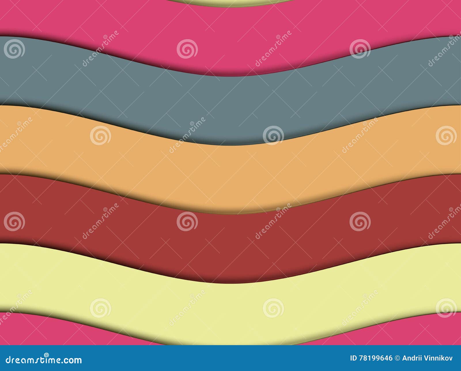 Paper Waves. Seamless Pattern from Paper Waves Stock Vector ...